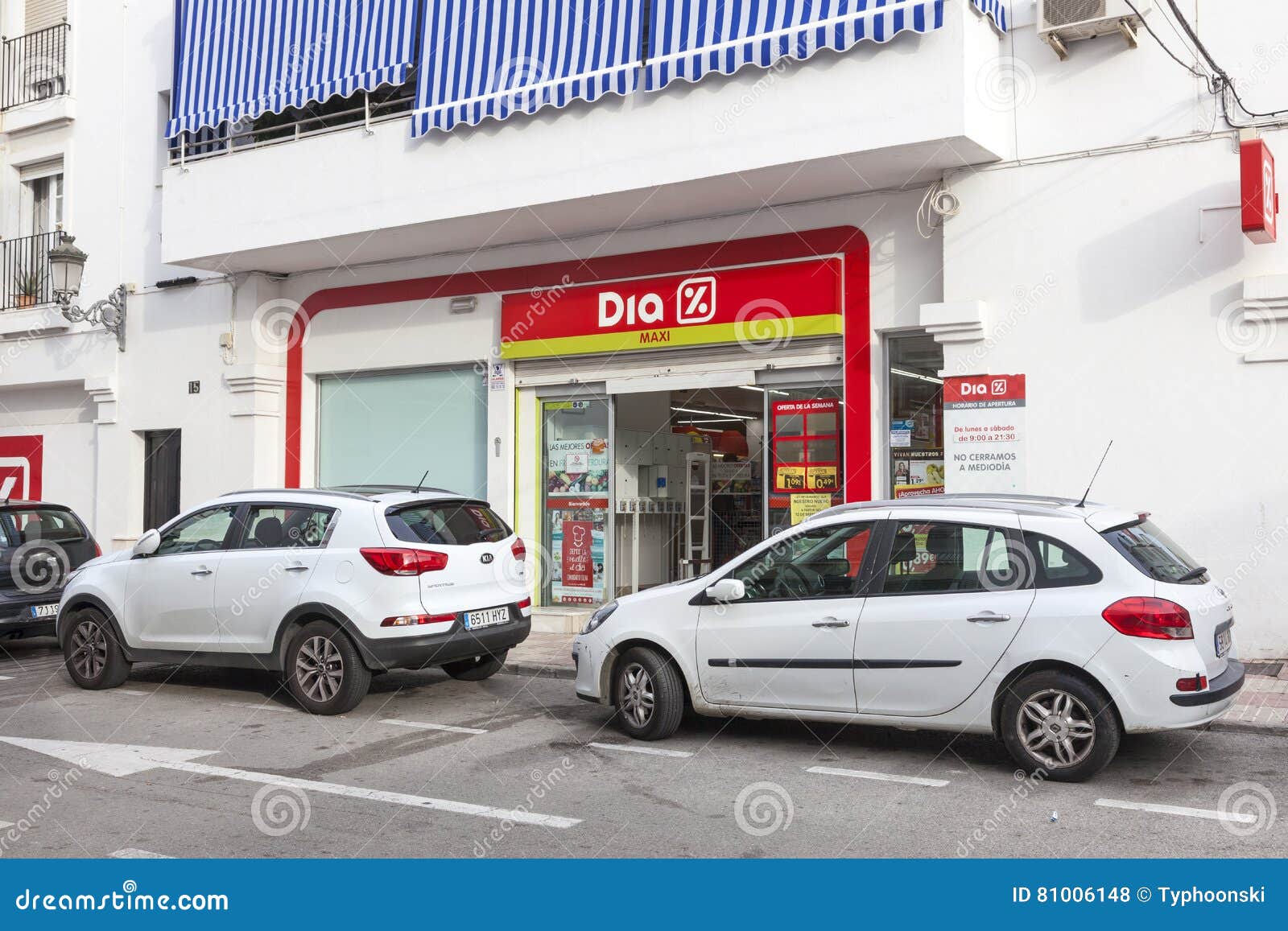 DIA Supermarket in Spanje redactionele stock foto. Image of voedsel ...