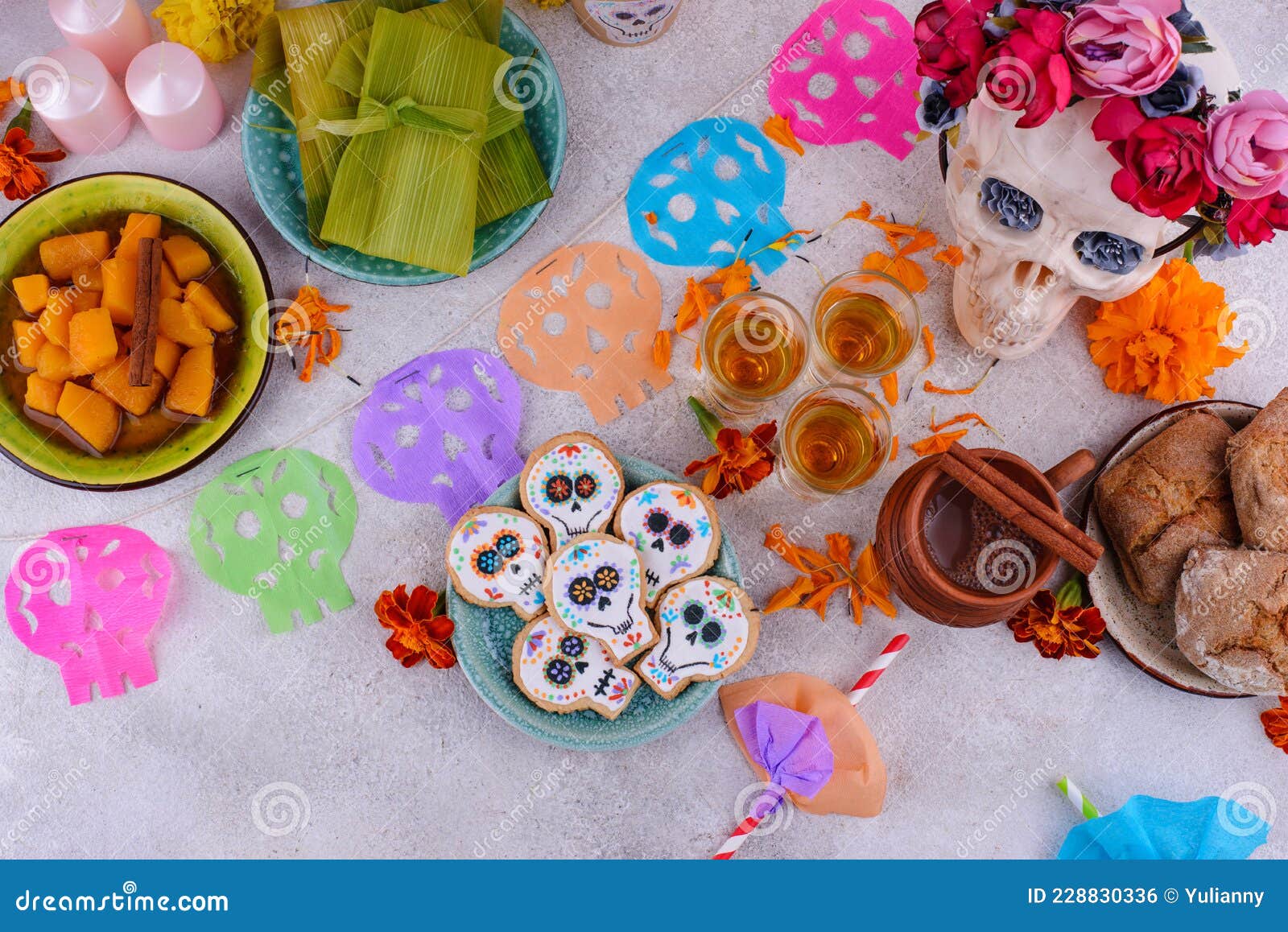 Dia Tradicional Da Comida Morta Foto de Stock - Imagem de partido ...