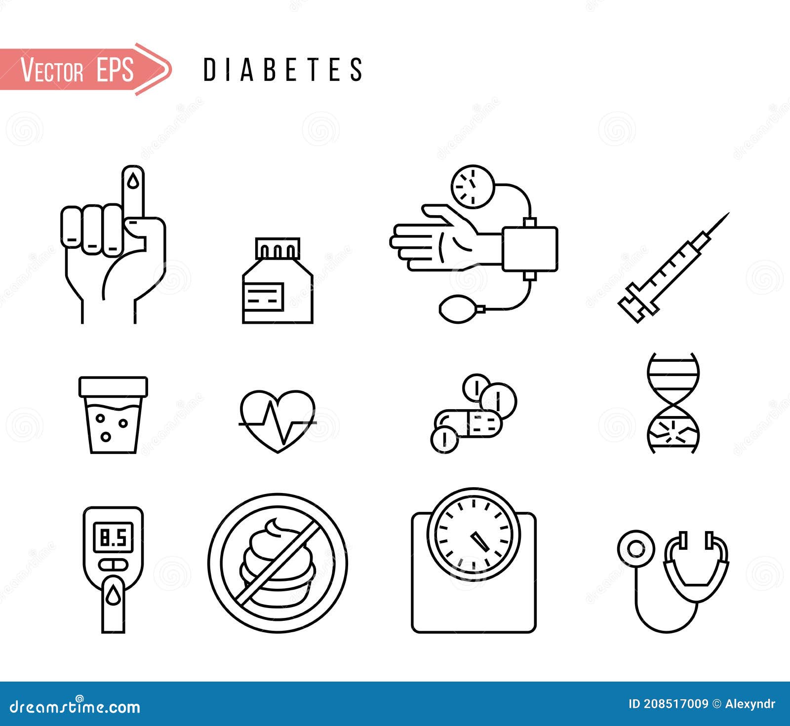 Diabetes Disease, Health Icons Set Stock Vector - Illustration of icon ... Diabetes Disease, Health Icons Set Stock Vector - Illustration of icon ...