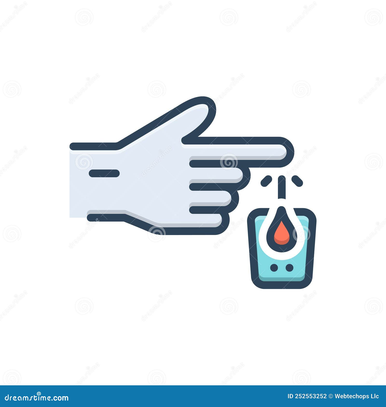 Color Illustration Icon for Diabetes, Hypoglycemia and Disease Stock ...