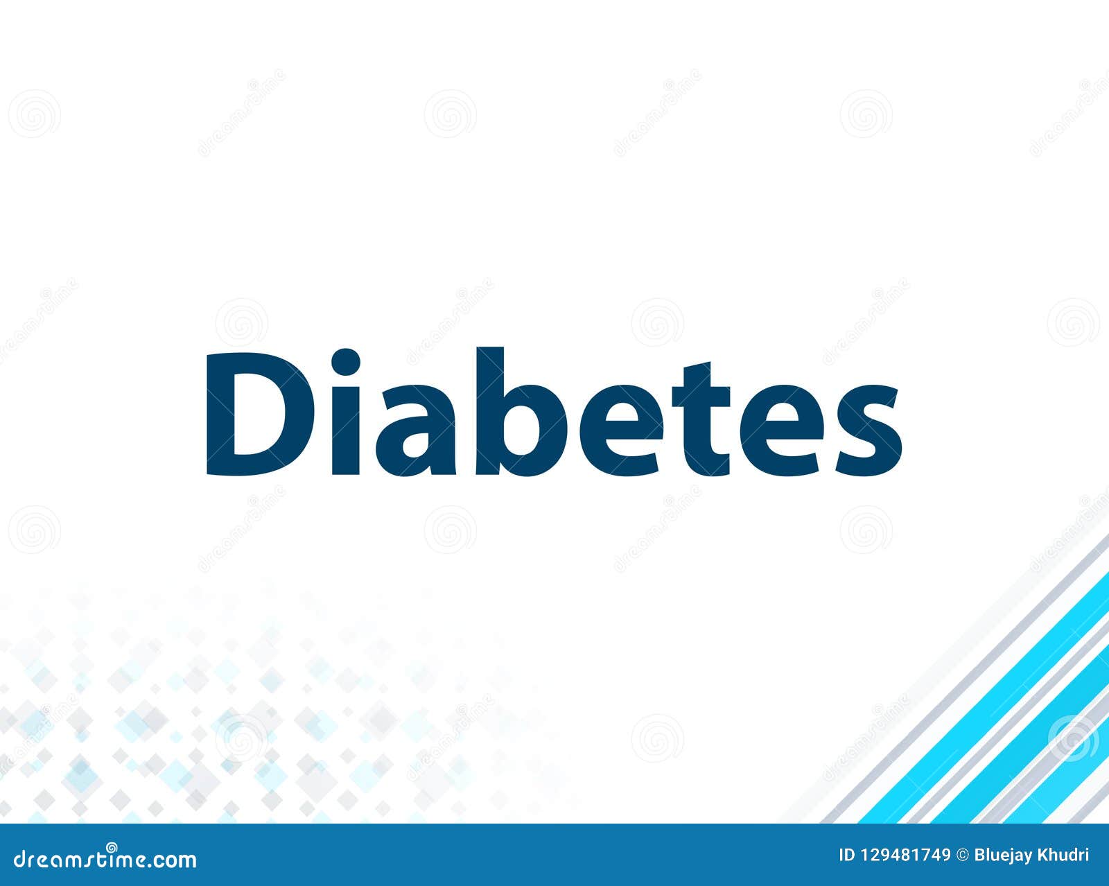 Diabetes Modern Flat Design Blue Abstract Background Stock Illustration ...