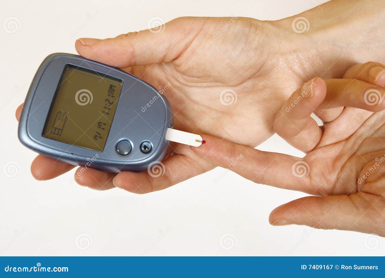 Diabetes self-test stock image. Image of illness, health - 7409167