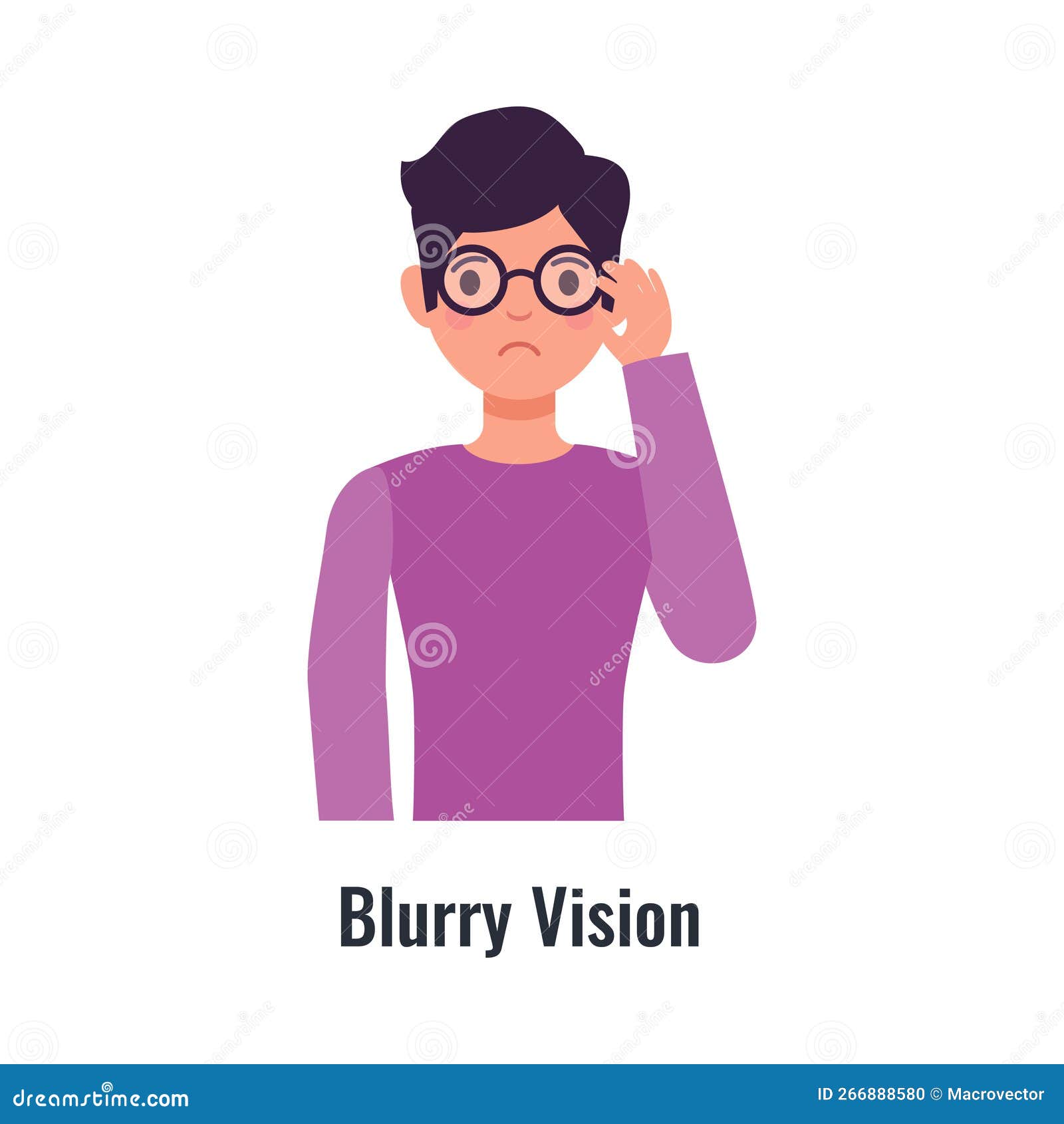 Diabetes Symptom Illustration Cartoon Vector 267002529