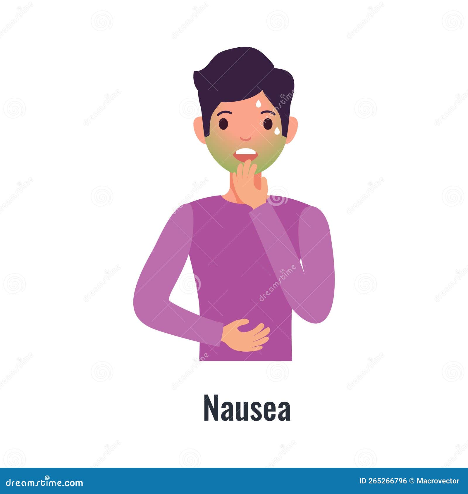 Diabetes Symptom Illustration Royalty Free Cartoon