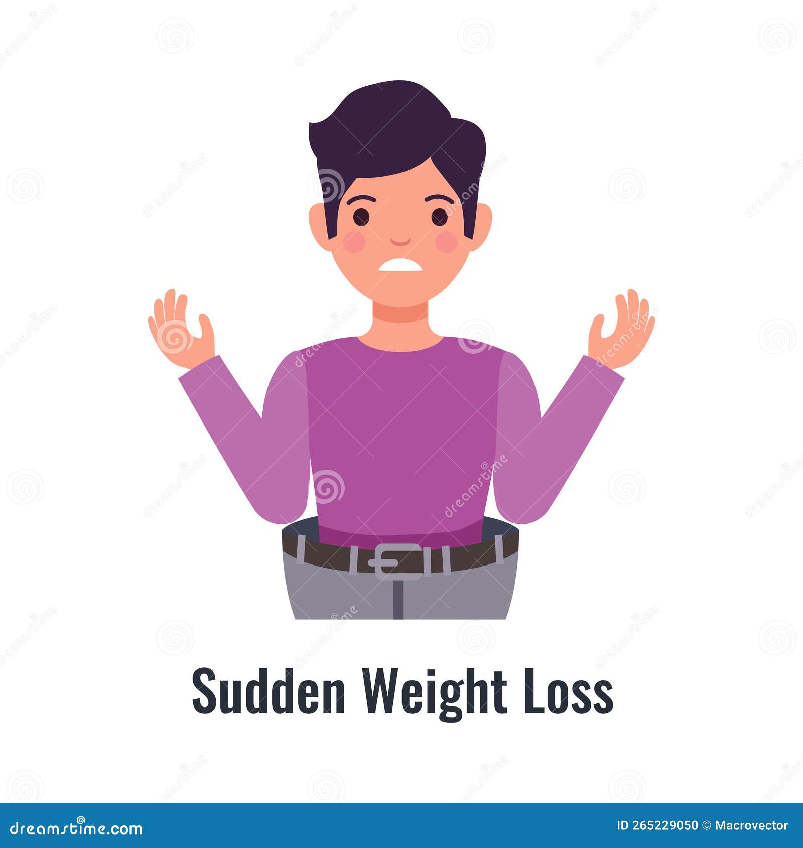 Diabetes Symptom Illustration Royalty Free Cartoon