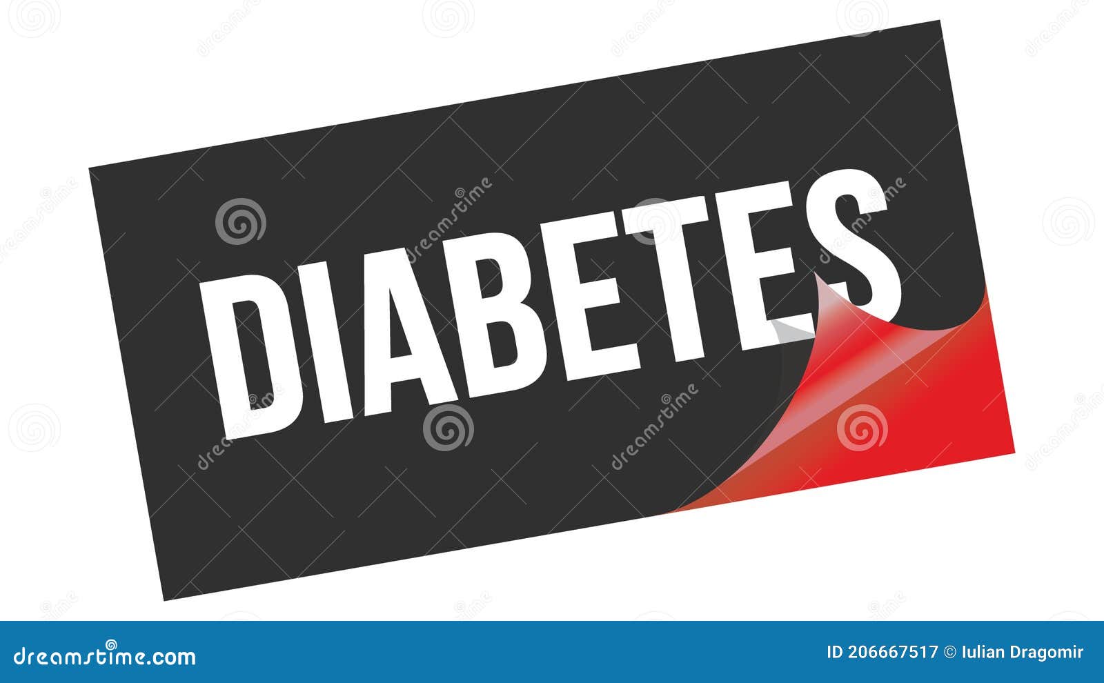 DIABETES Text on Black Red Sticker Stamp Stock Illustration ...