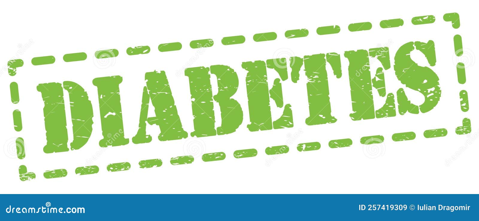 DIABETES Text Written on Green Stamp Sign Stock Illustration ...