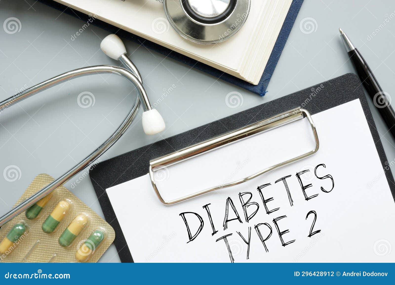 Diabetes Type 2 is Shown Using the Text Stock Photo - Image of sugar ...