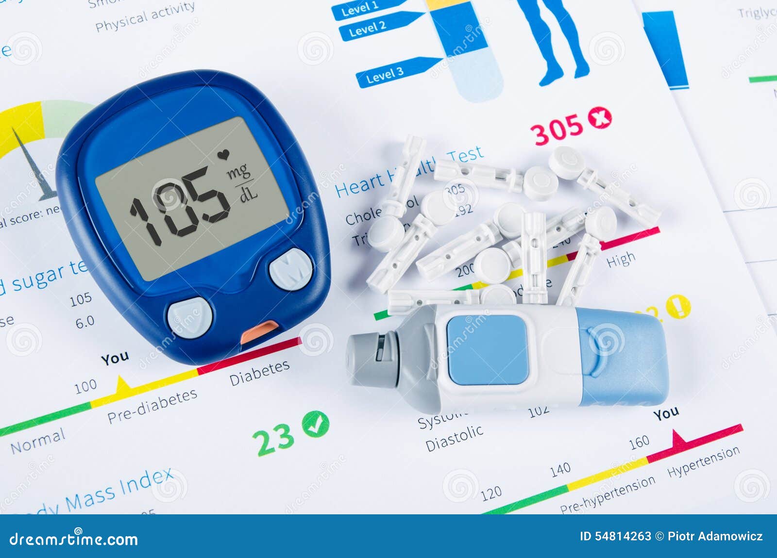 Diabetic Test Kit on Medical Background Stock Image - Image of sugar ...