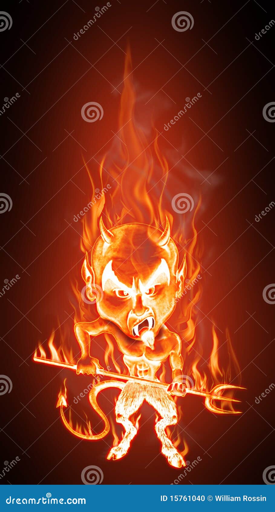 Diable en flammes illustration stock. Illustration du monstre - 15761040