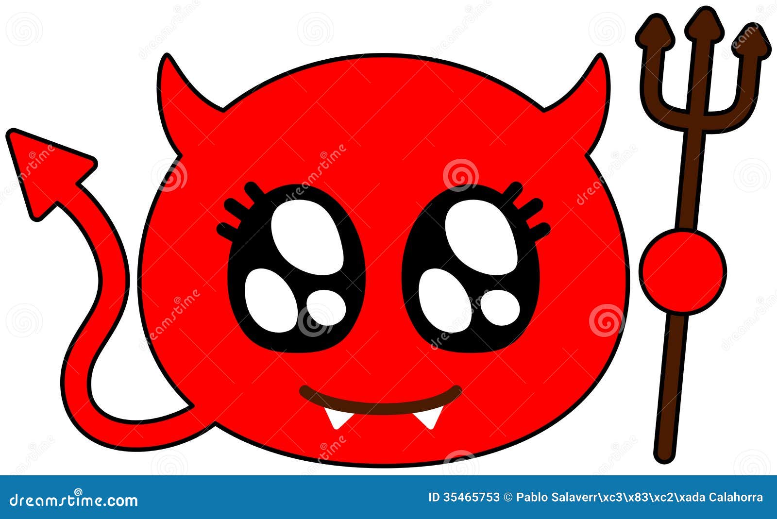 Diable mignon illustration de vecteur. Illustration du gosses - 35465753