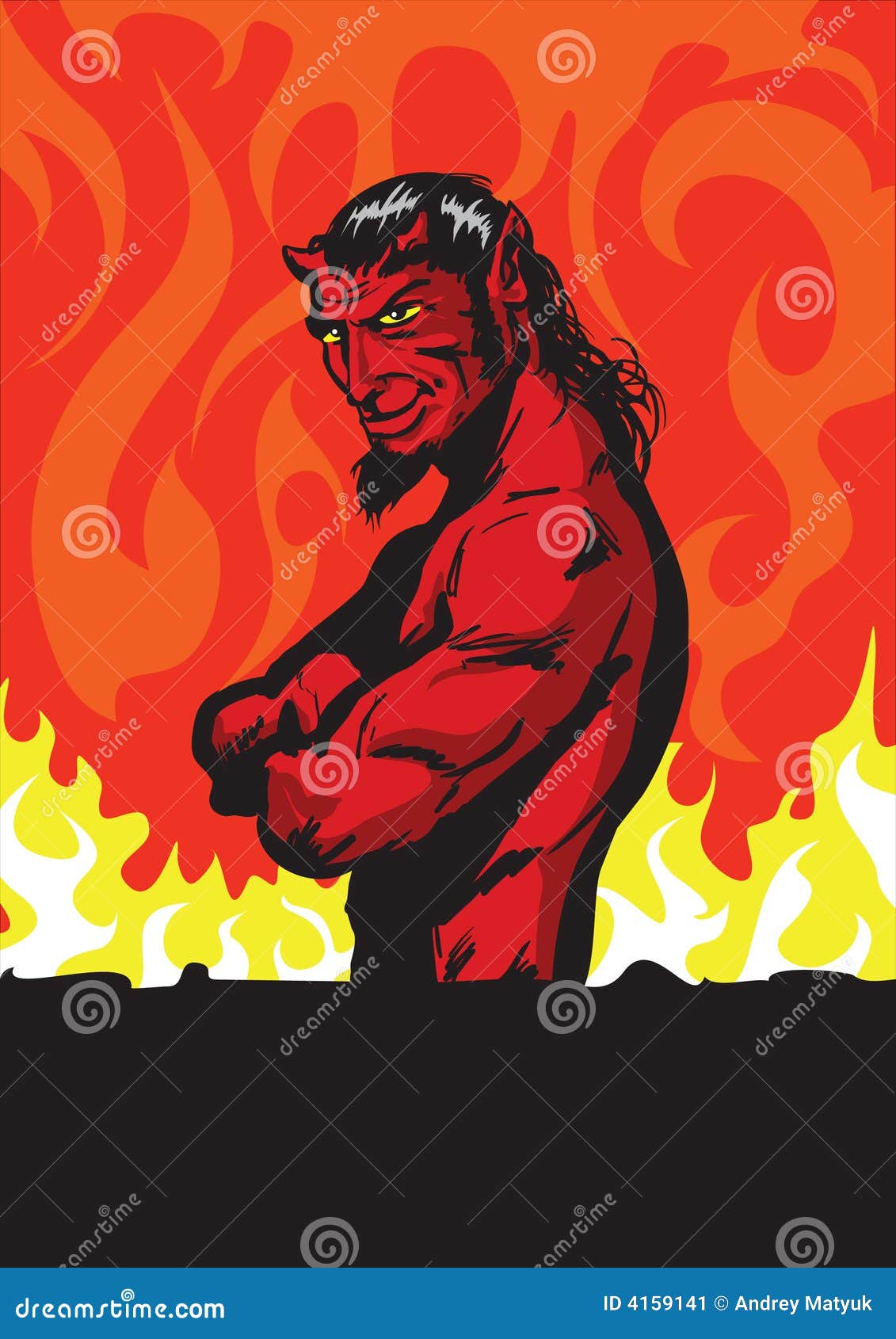 Diable rouge illustration de vecteur. Illustration du agrafe - 4159141
