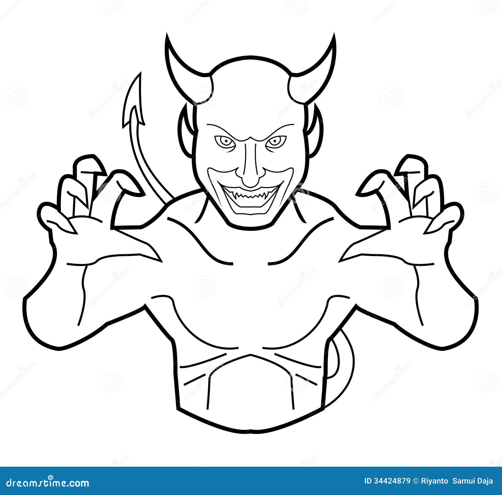 Diablo ilustración del vector. Ilustración de monstruo - 34424879