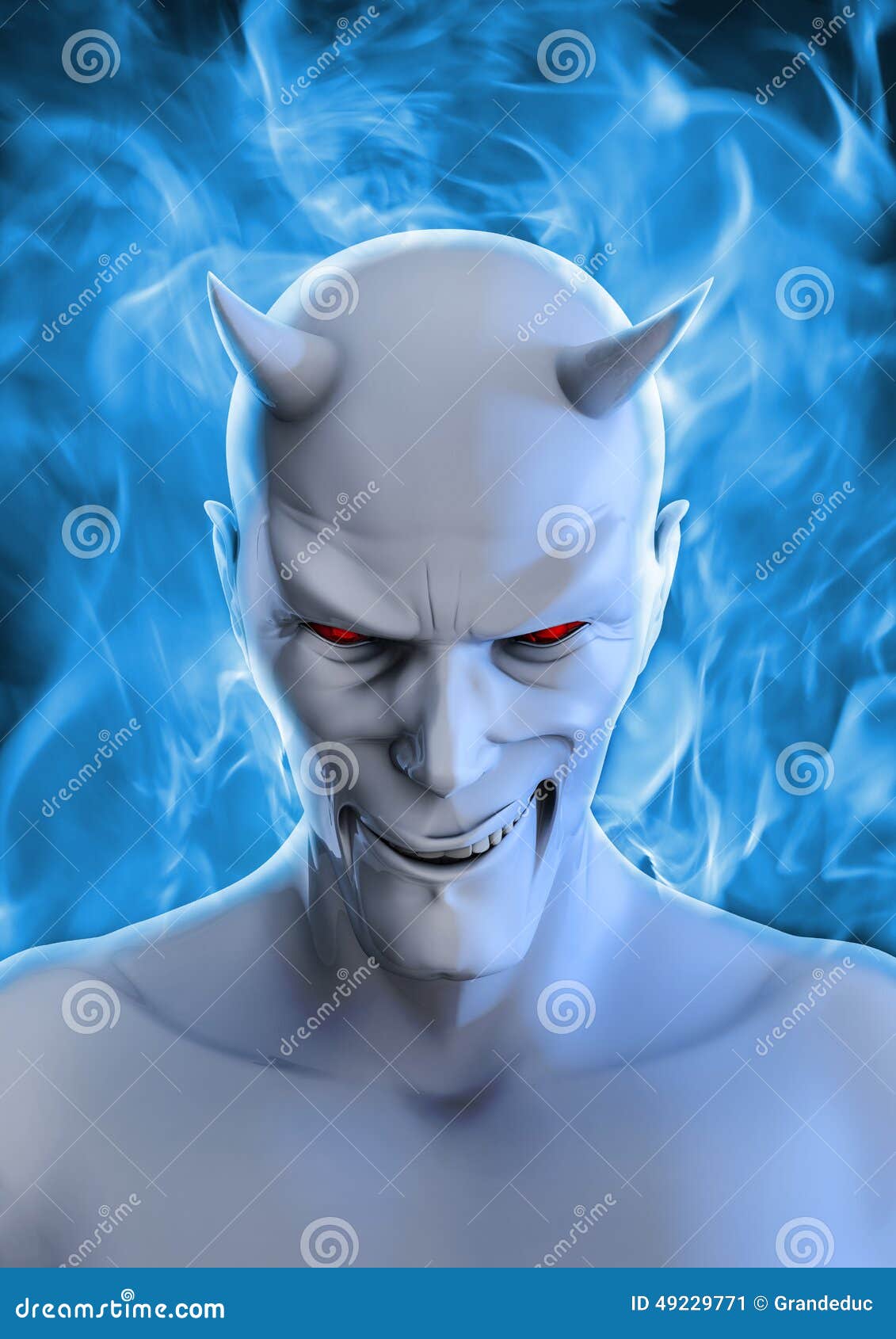 Diablo blanco stock de ilustración. Ilustración de paganismo - 49229771