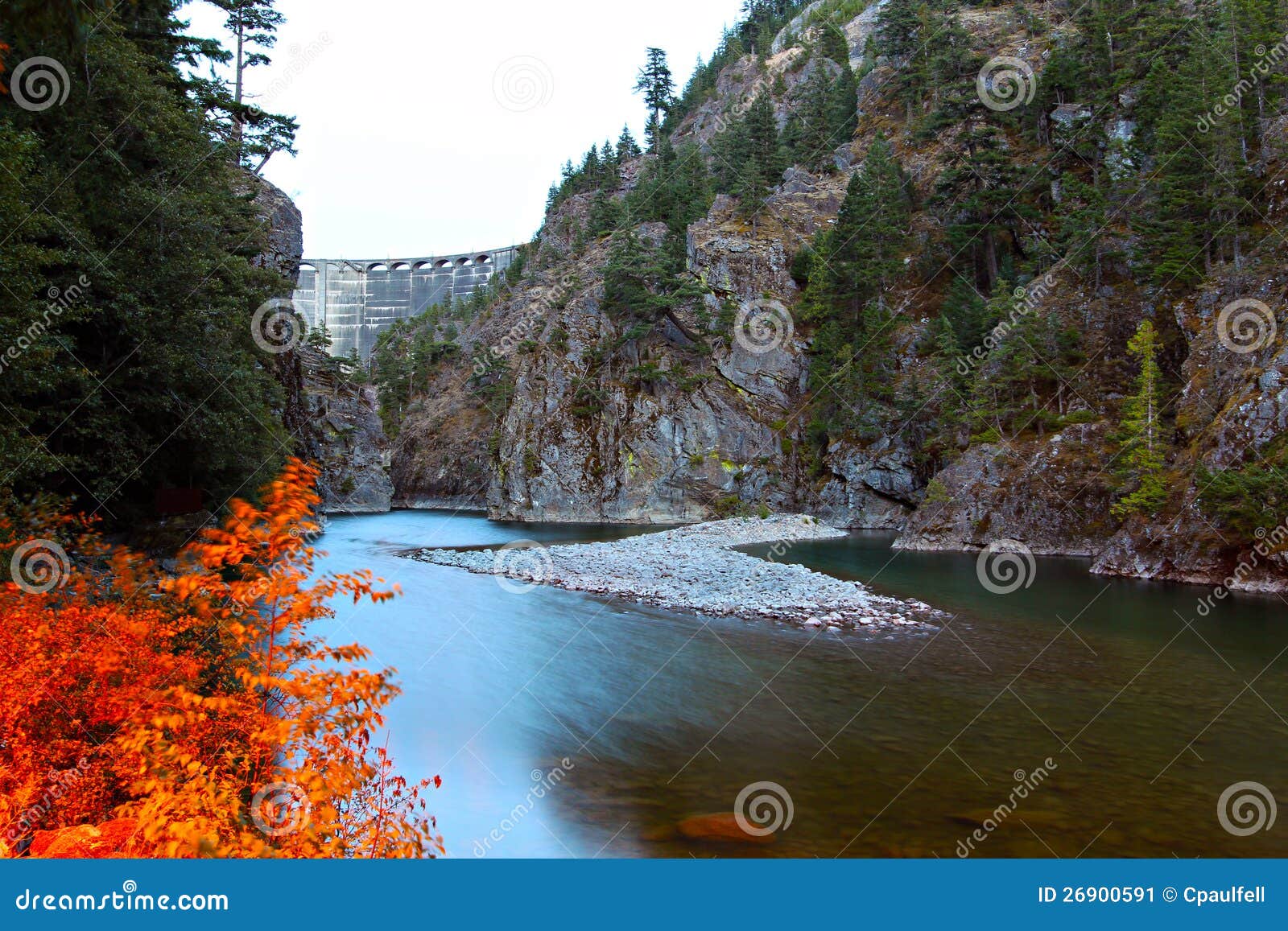 Diablo Dam stock image. Image of cascades, blue, nature - 26900591
