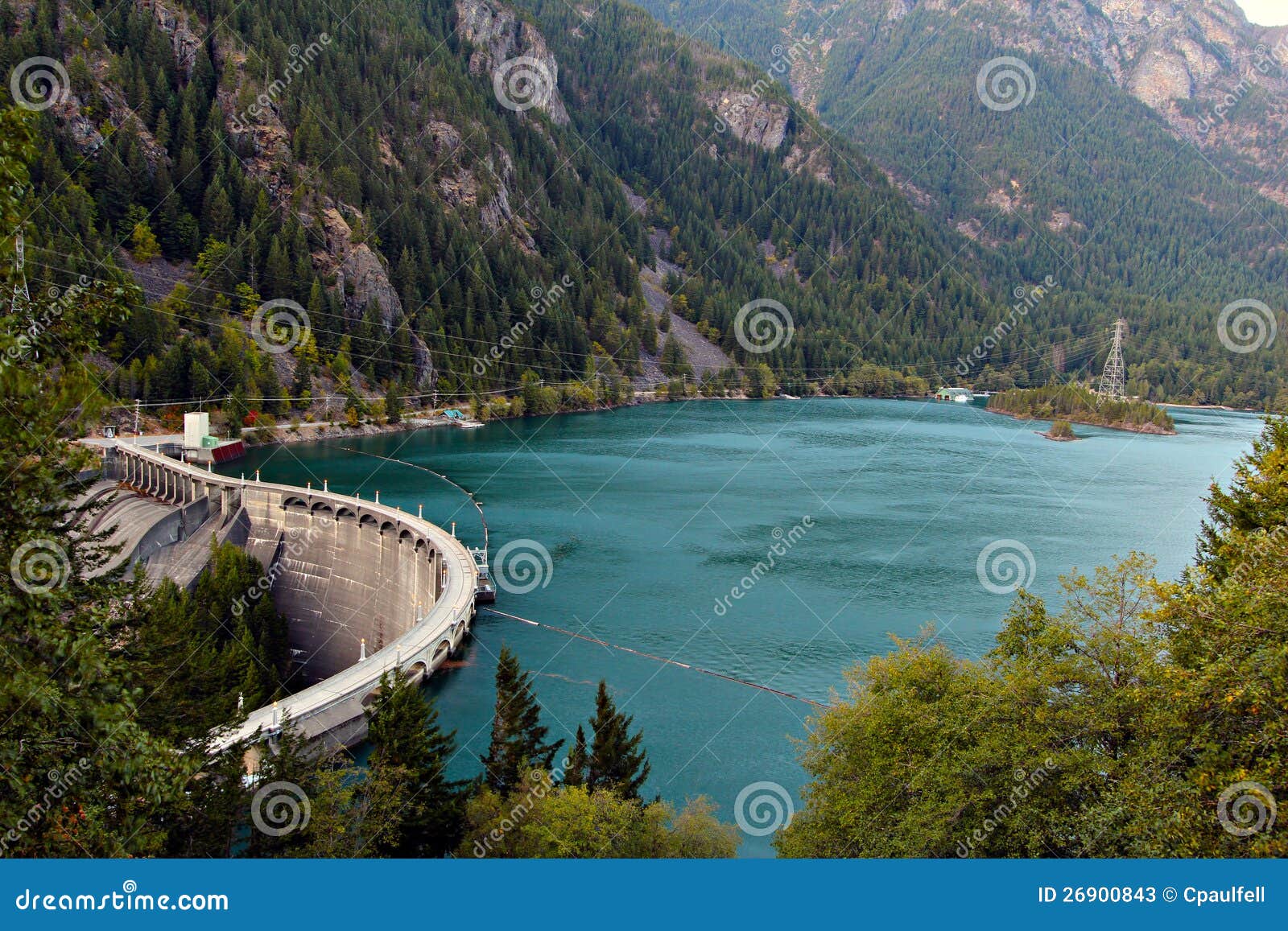 Diablo Dam stock image. Image of cascades, lake, scenic - 26900843