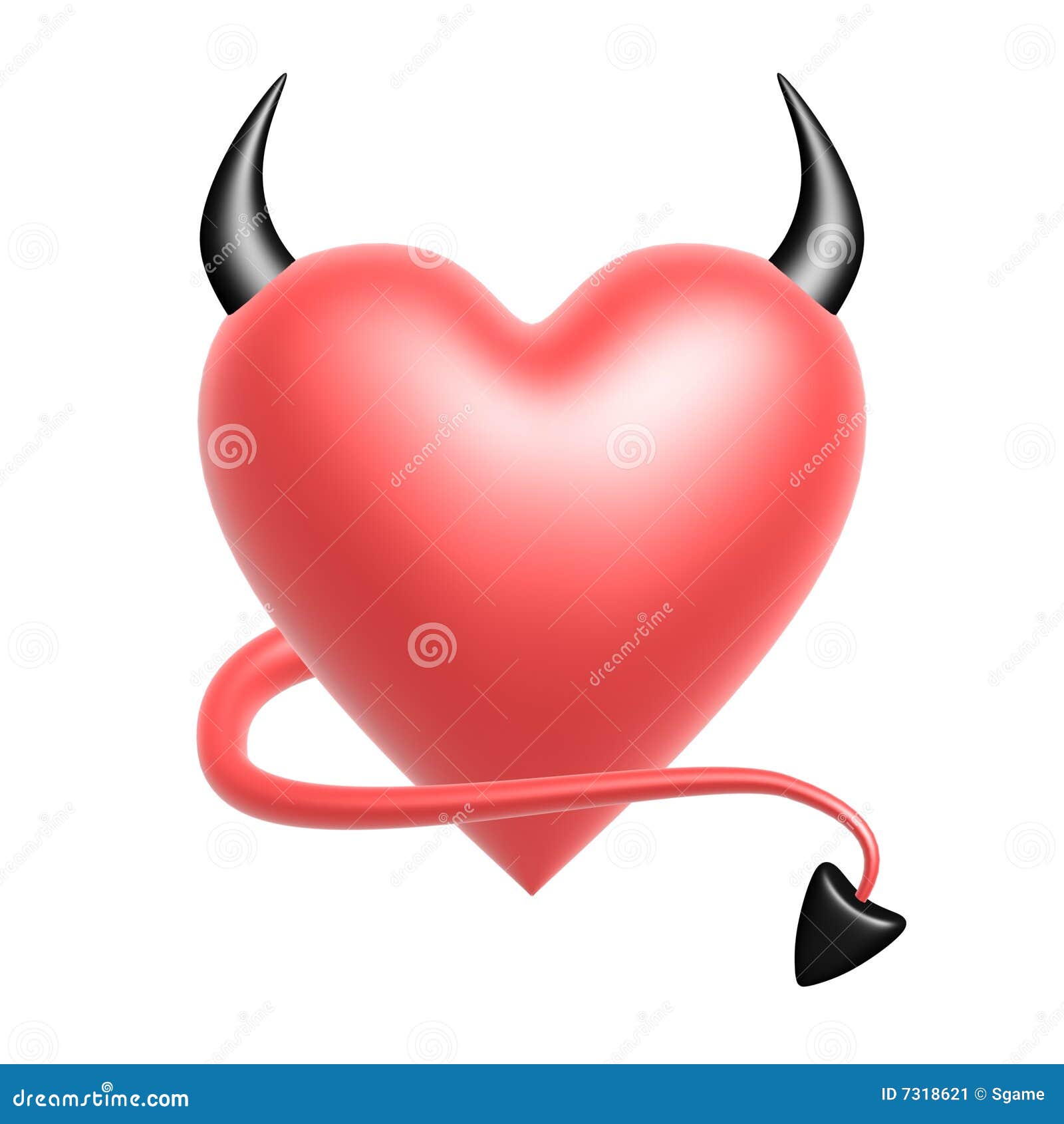 Diablo del corazón stock de ilustración. Ilustración de claxon - 7318621