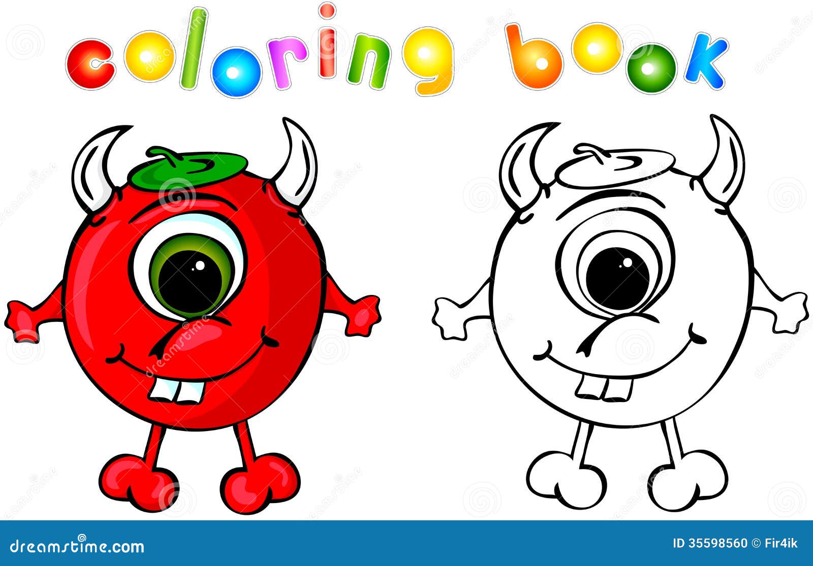 Diablo Del Libro De Colorear Ilustración del Vector - Ilustración de ...