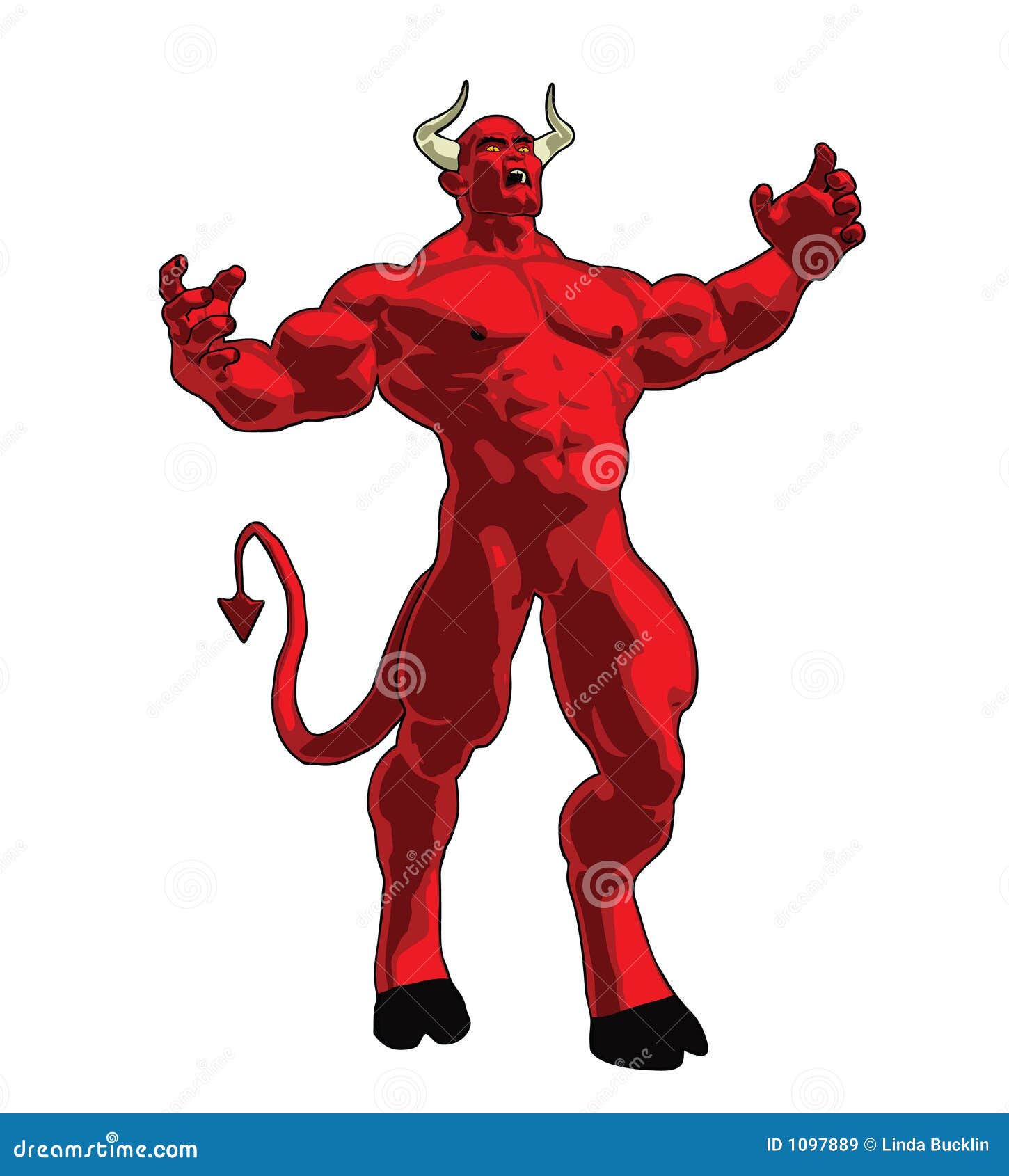 Diablo enojado ilustración del vector. Ilustración de halloween - 1097889