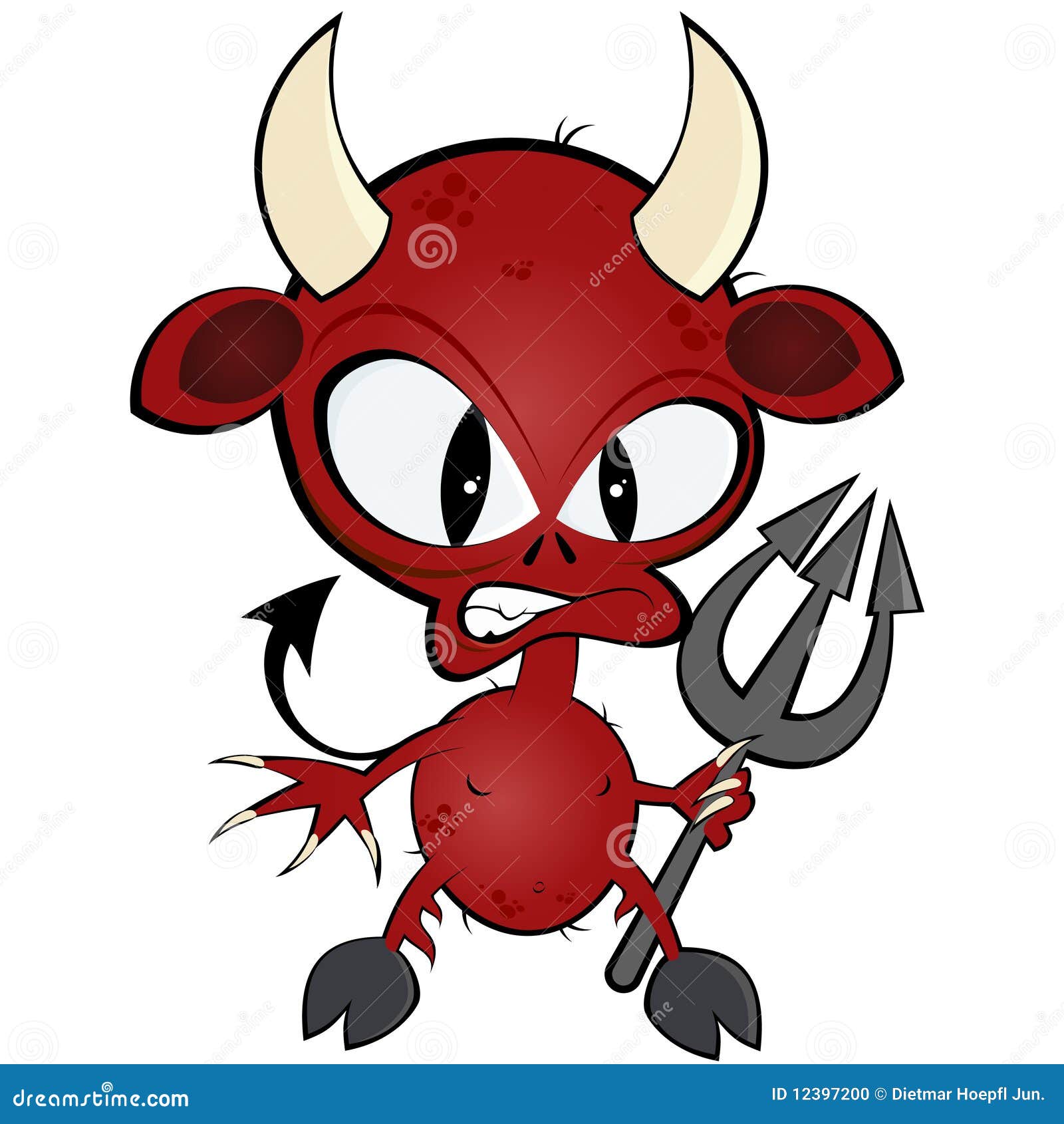 Diablo enojado ilustración del vector. Ilustración de enojado - 12397200