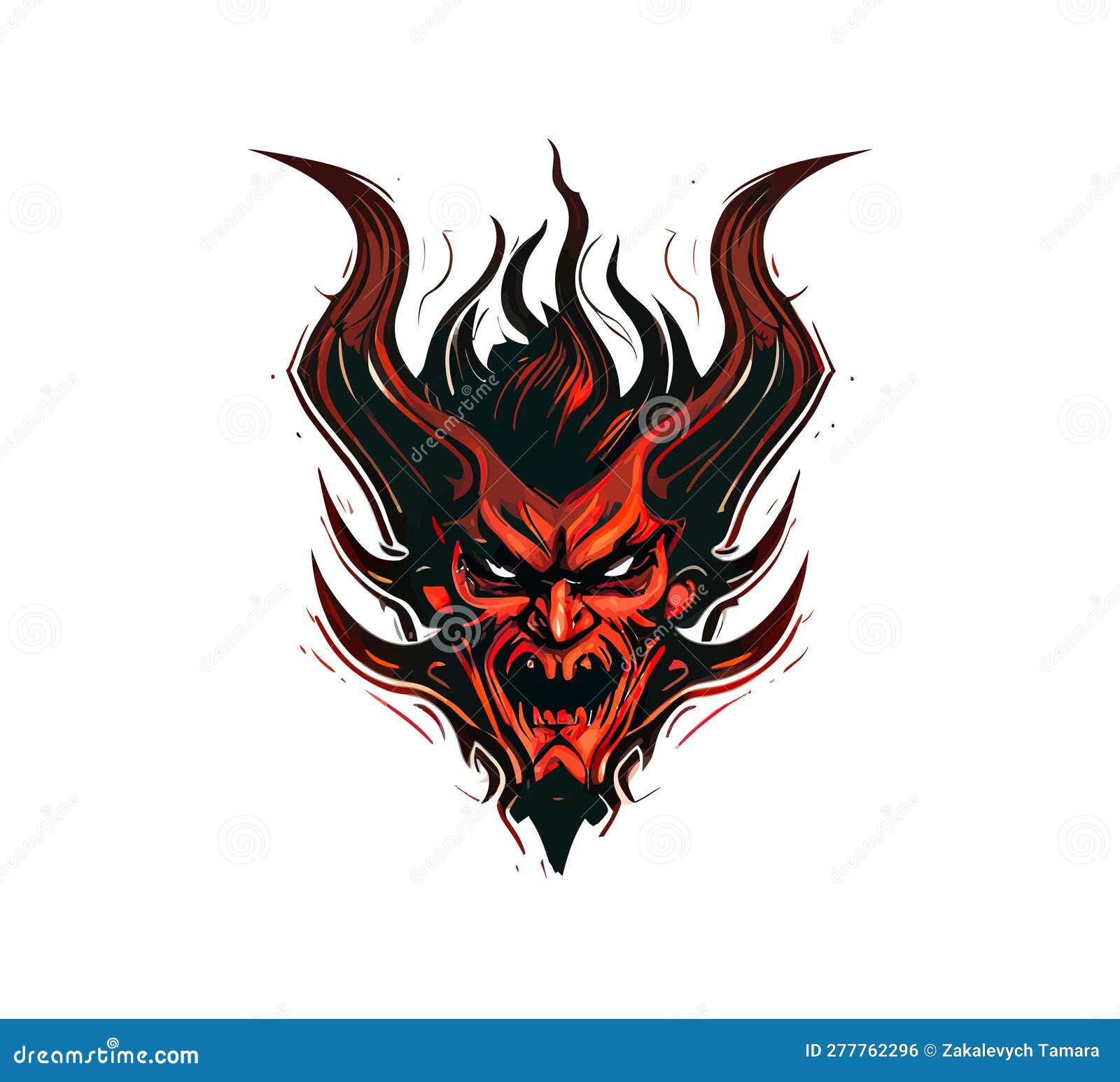 Diablo Head Logo Set Vector | CartoonDealer.com #168081858