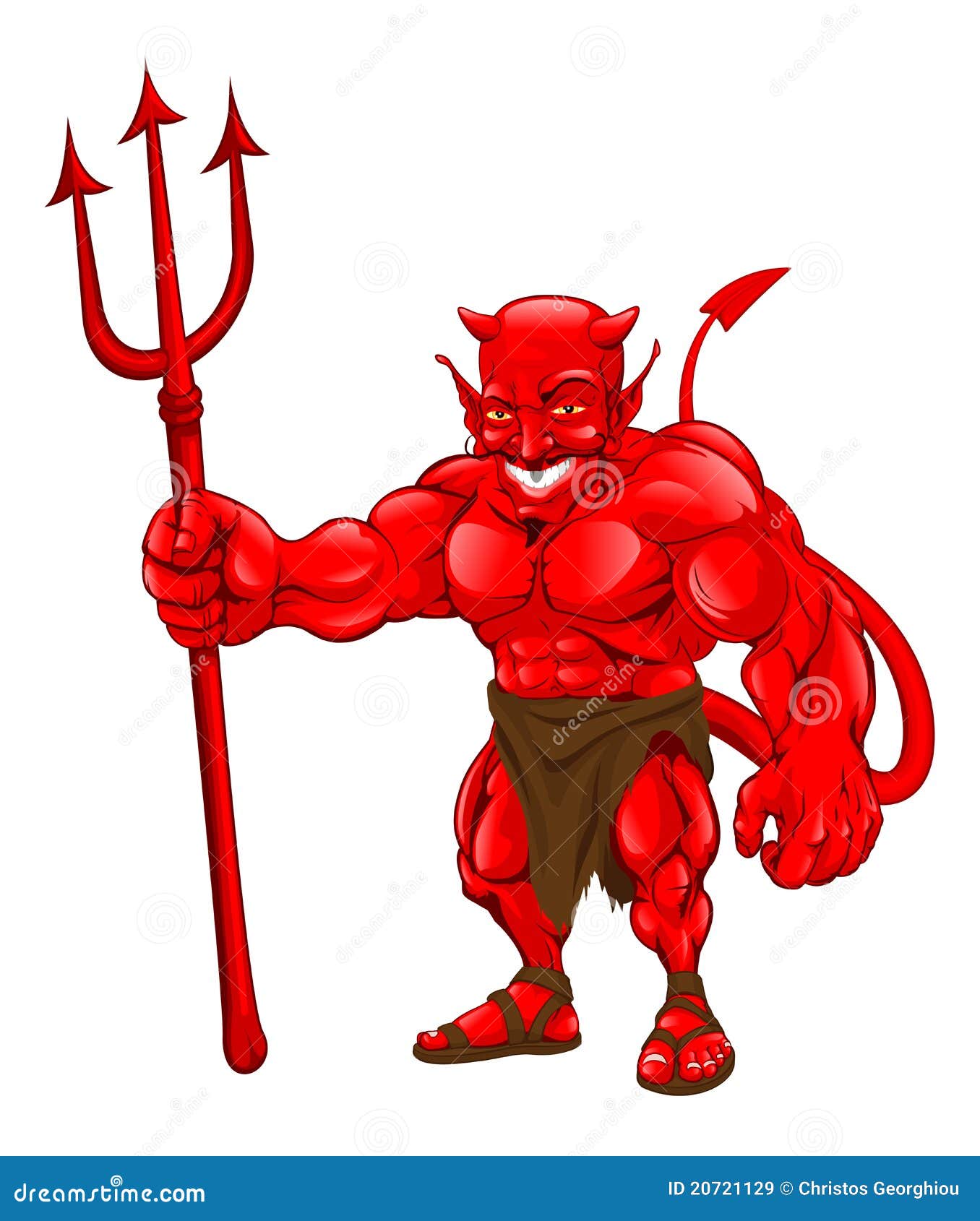 Diablo Que Se Coloca Con El Pitchfork Imágenes de archivo libres de ...