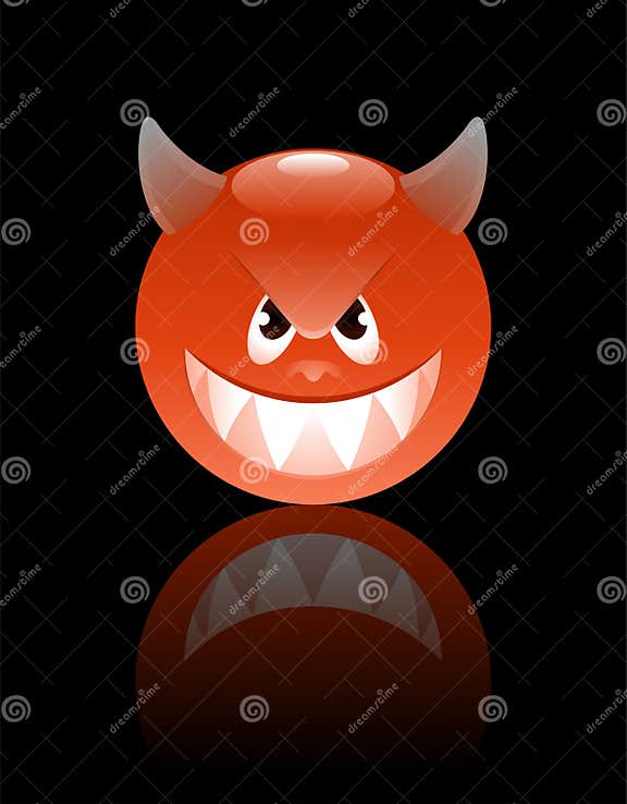 Diablo sonriente ilustración del vector. Ilustración de negro - 13543812