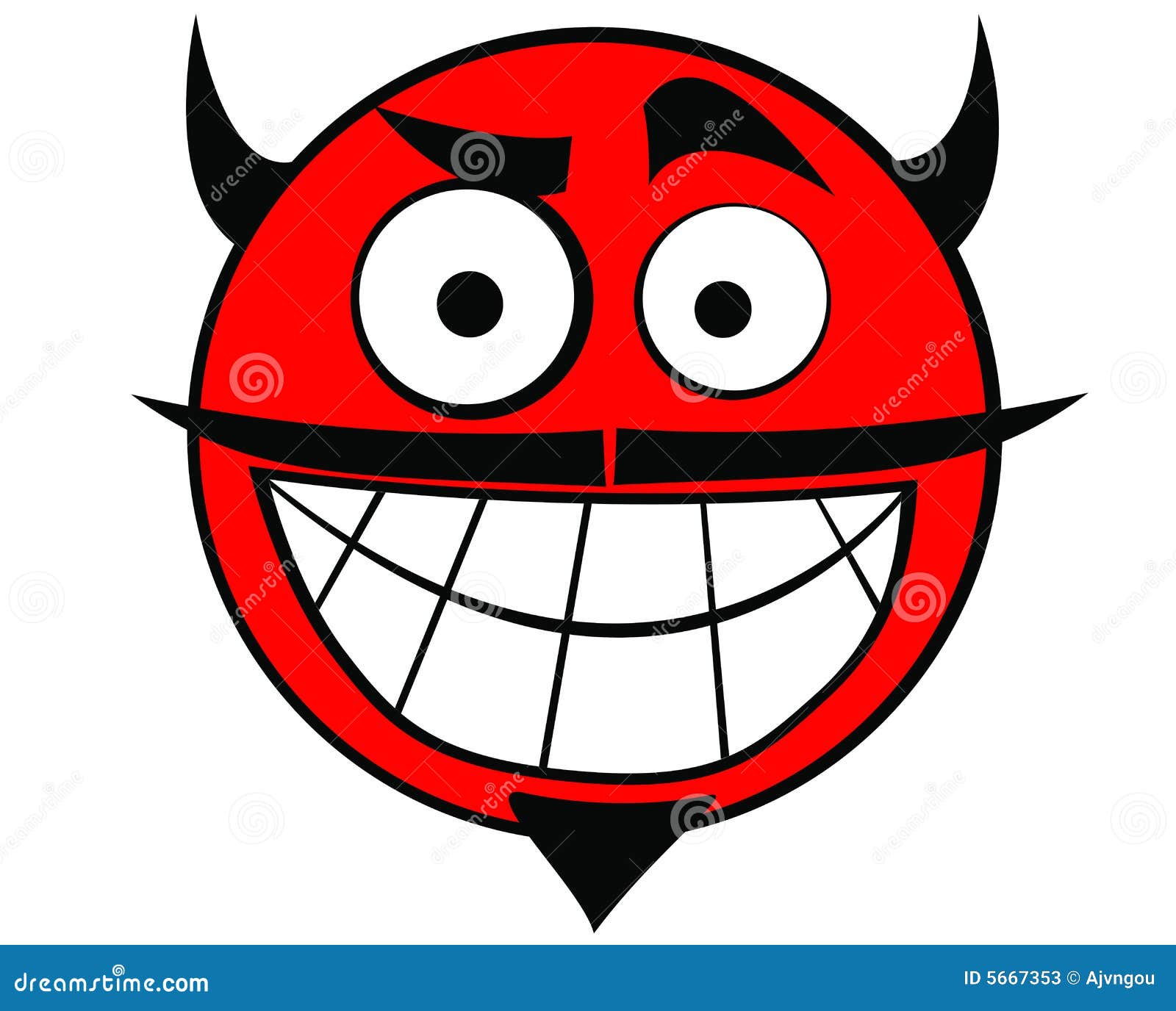 Diablo sonriente del icono stock de ilustración. Ilustración de ...