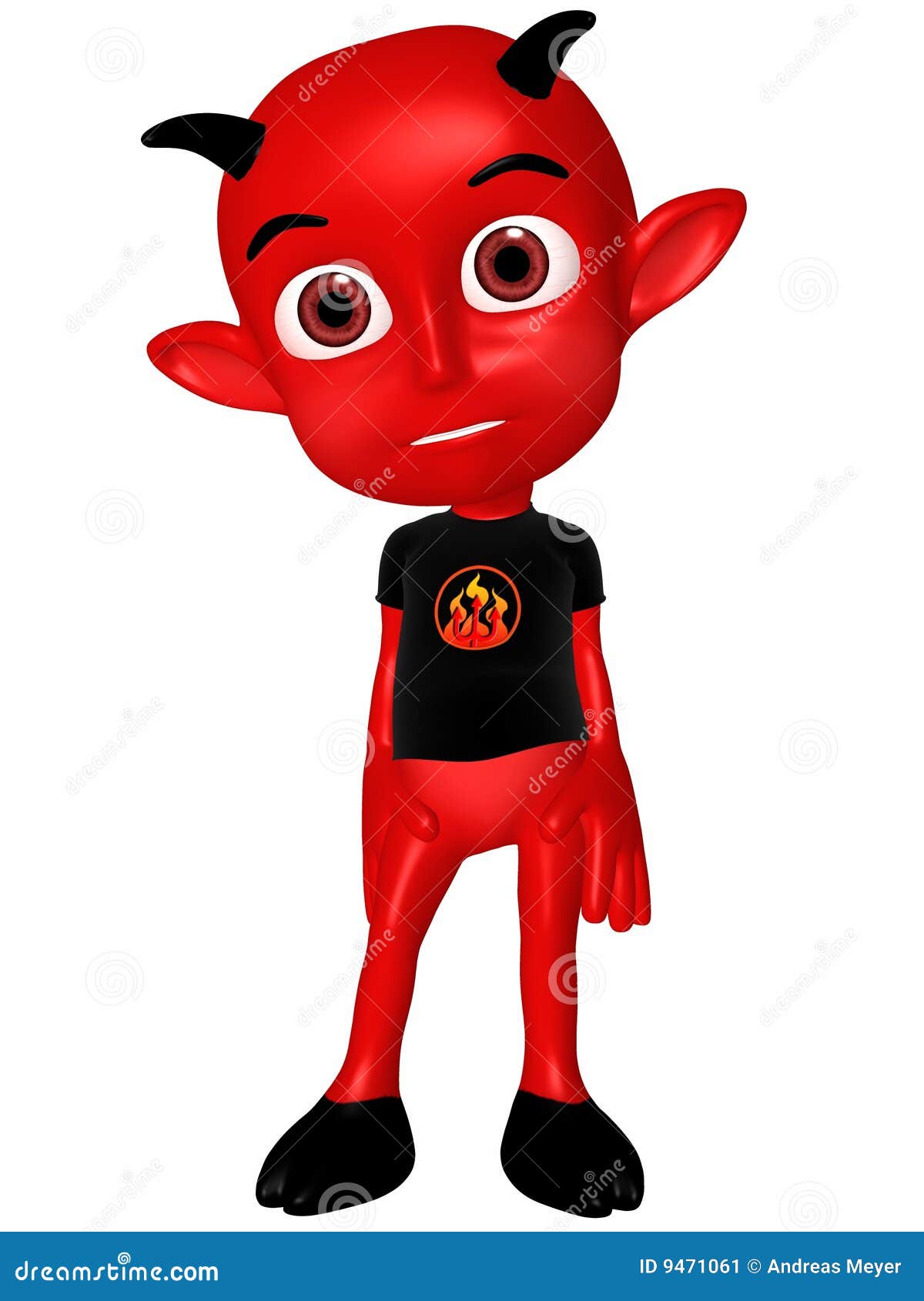 Diabo de Toon ilustração stock. Ilustração de menino, diabo - 9471061