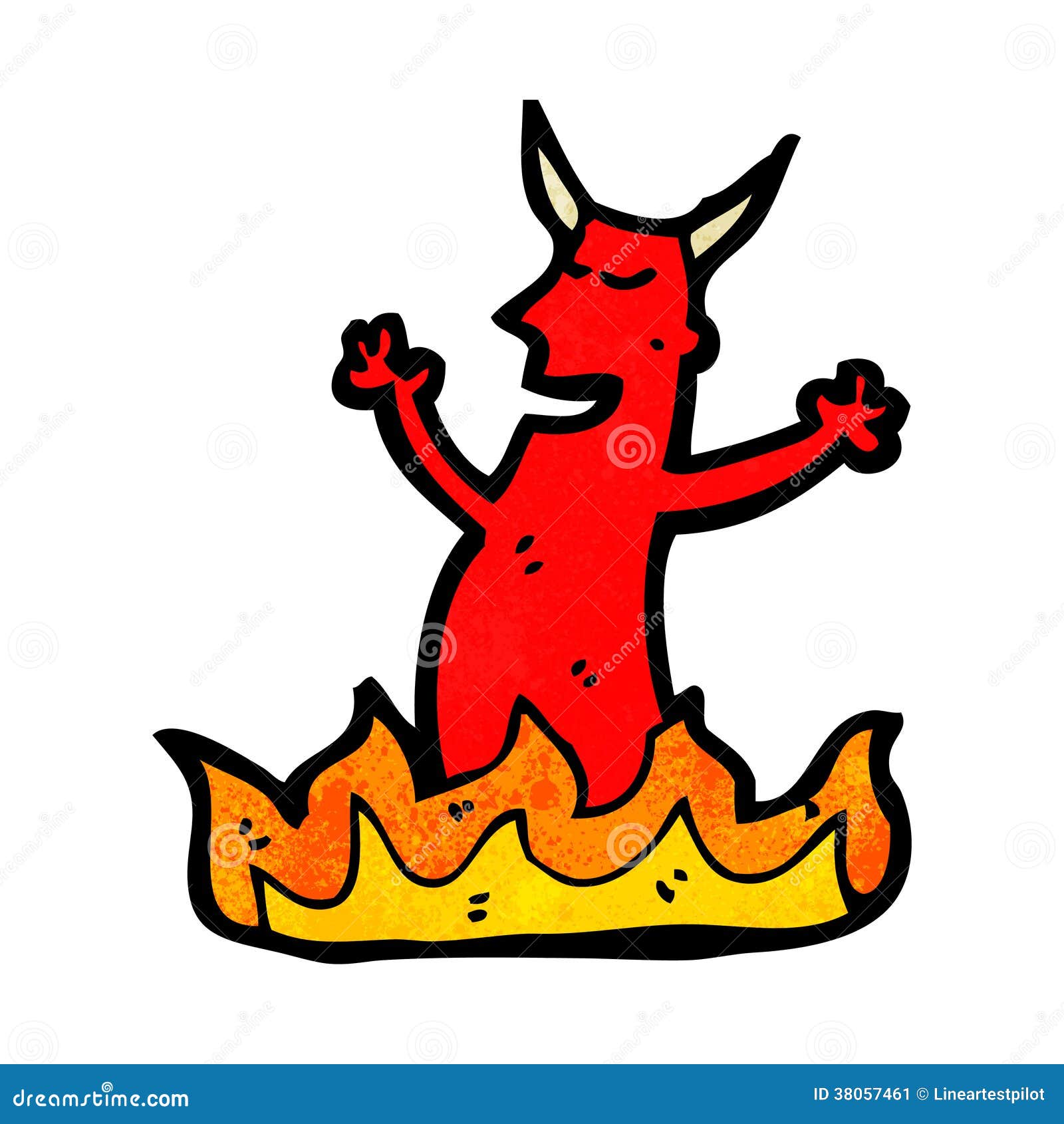 Diabo Dos Desenhos Animados Ilustração do Vetor - Ilustração de cartoon ...