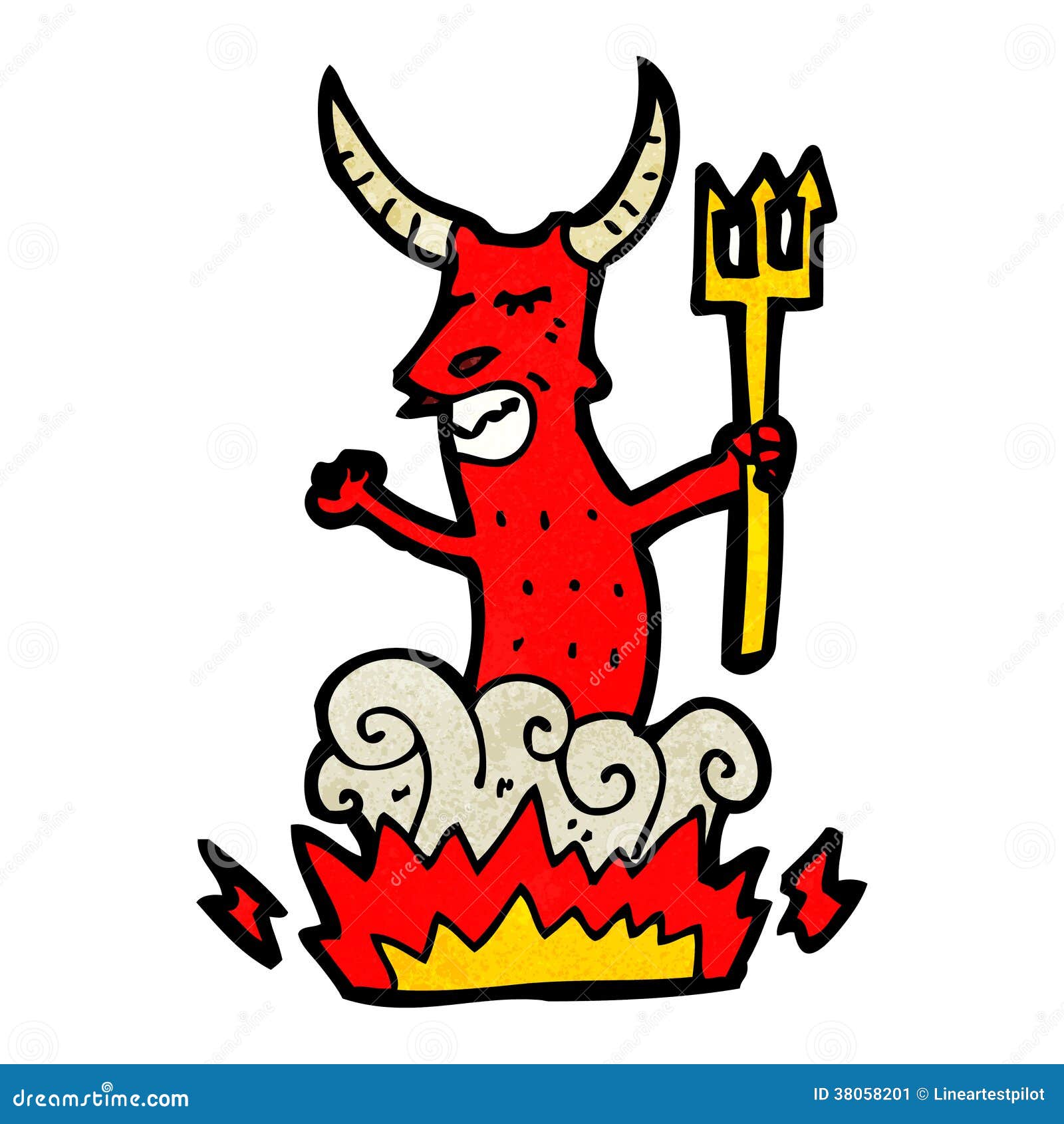 Diabo Dos Desenhos Animados Ilustração do Vetor - Ilustração de diabo ...