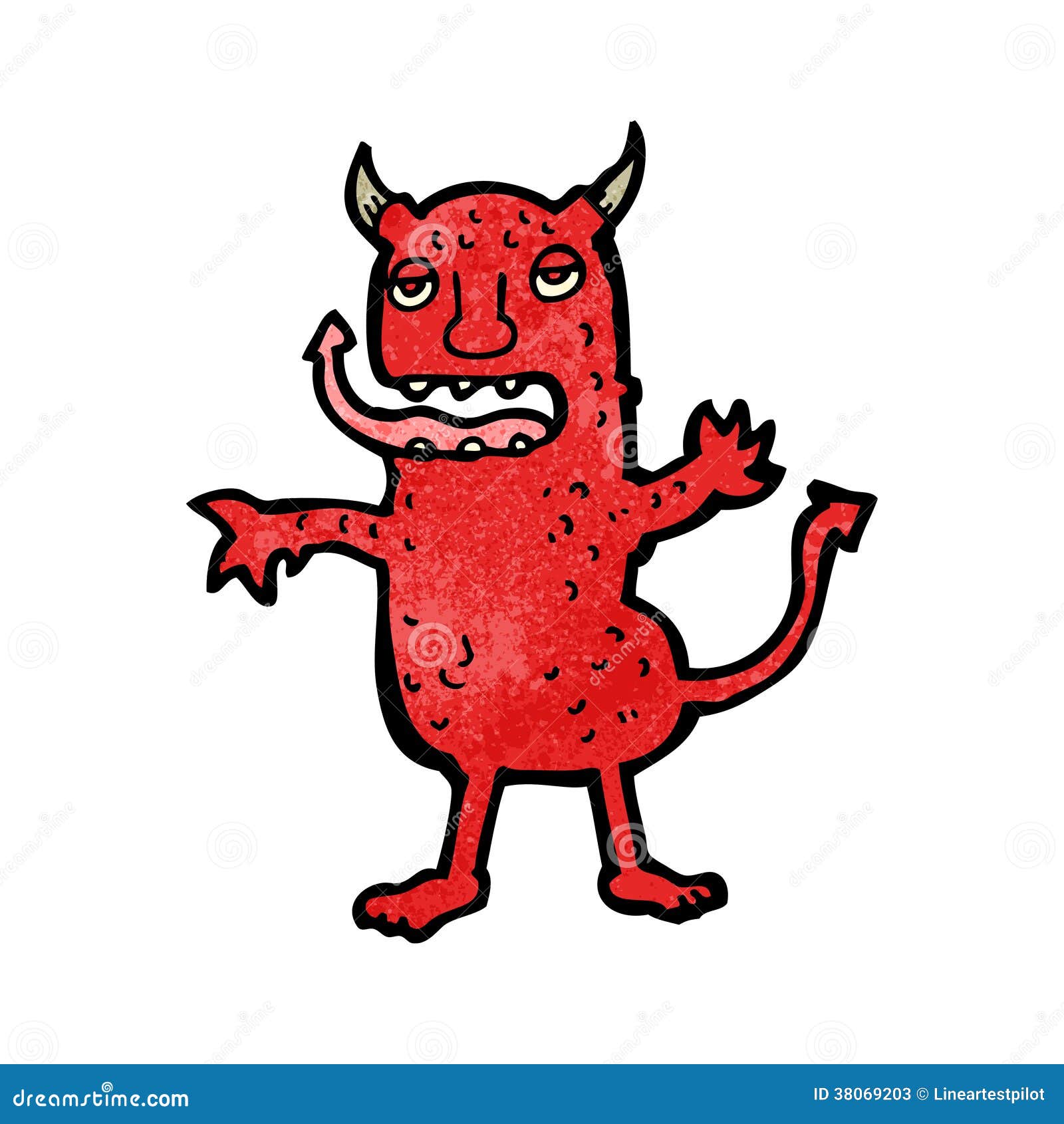 Diabo Dos Desenhos Animados Ilustração do Vetor - Ilustração de fofofo ...