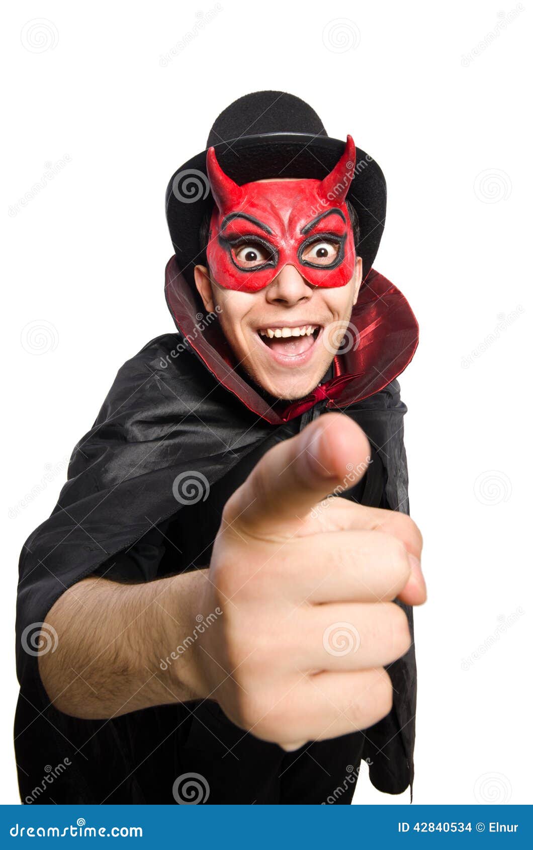 Diabo engraçado foto de stock. Imagem de sorriso, forquilha - 42840534