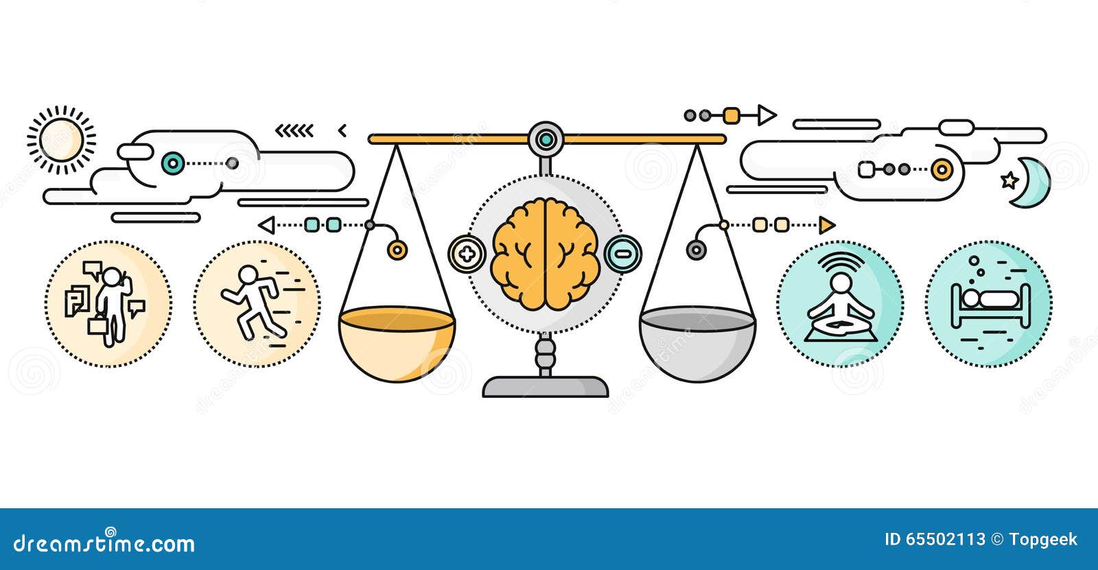 Diagnos Av Brain Psychology Flat Design Vektor Illustrationer ...
