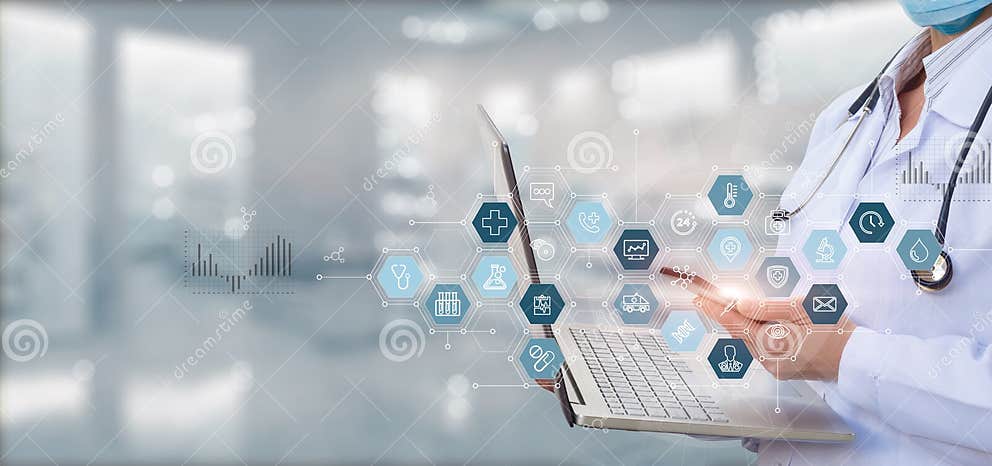 Diagnosis Using Modern Technology and Mobile Devices Stock Photo ...