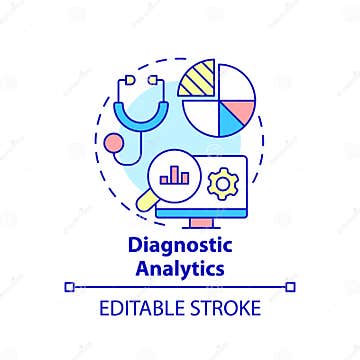 Diagnostic Analytics Concept Icon Stock Vector - Illustration of ...