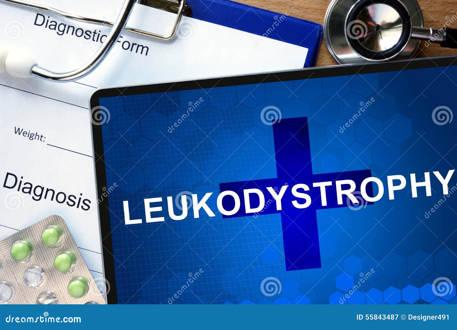 Diagnostic Form with Diagnosis Leukodystrophy. Stock Image - Image of ...