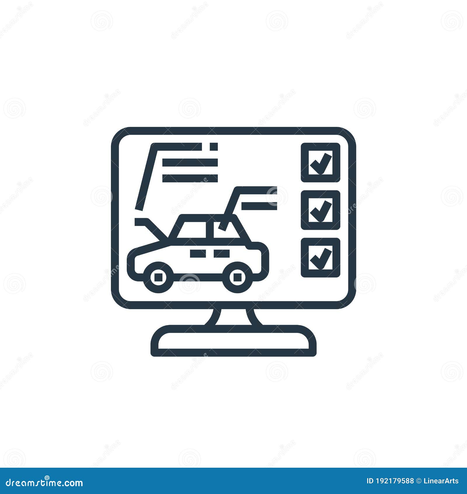 Diagnostic Icon Vector from Car Service Concept. Thin Line Illustration ...
