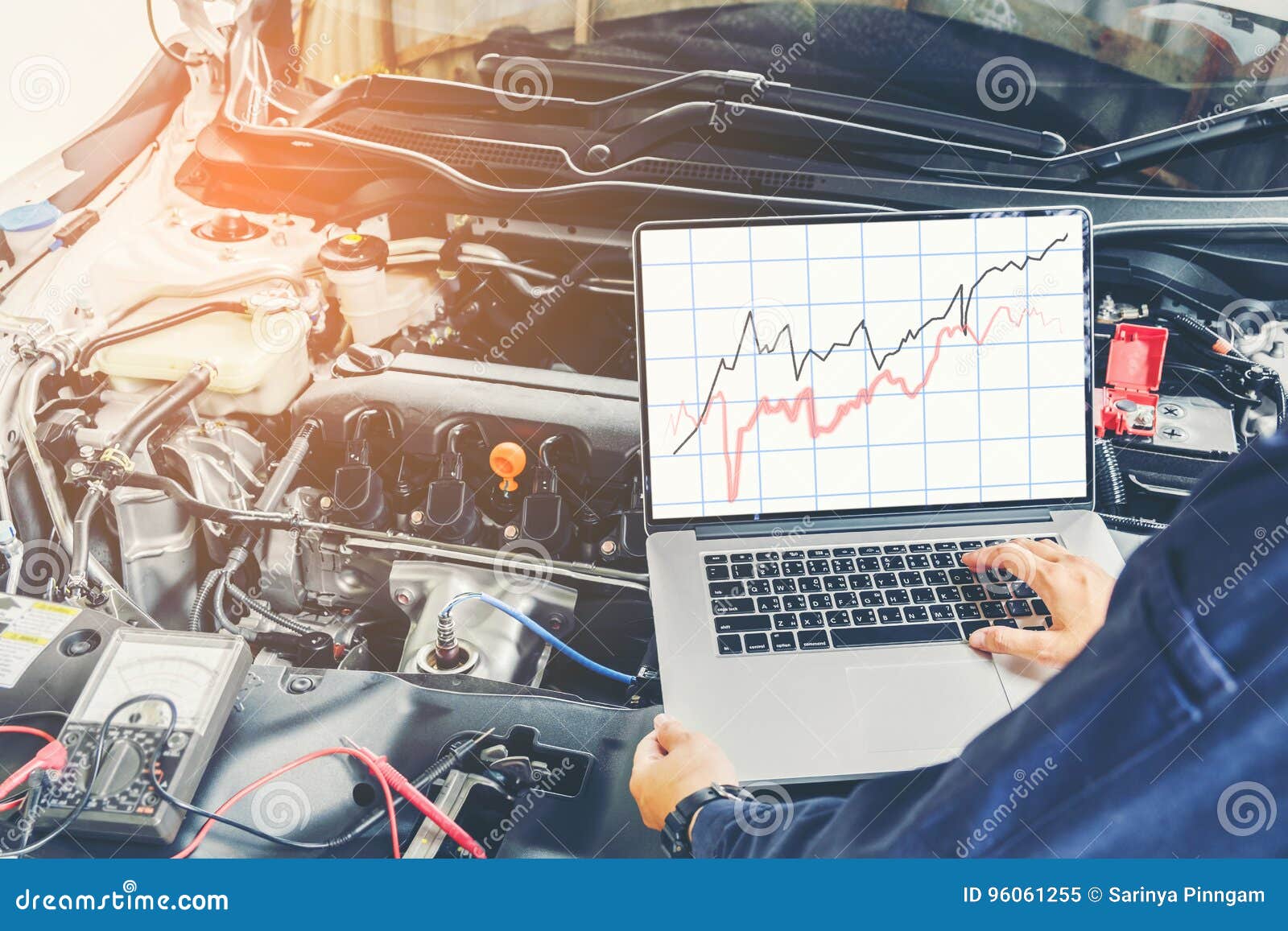 Diagnostic Machine Tools Ready To Be Used with Car Stock Image - Image ...