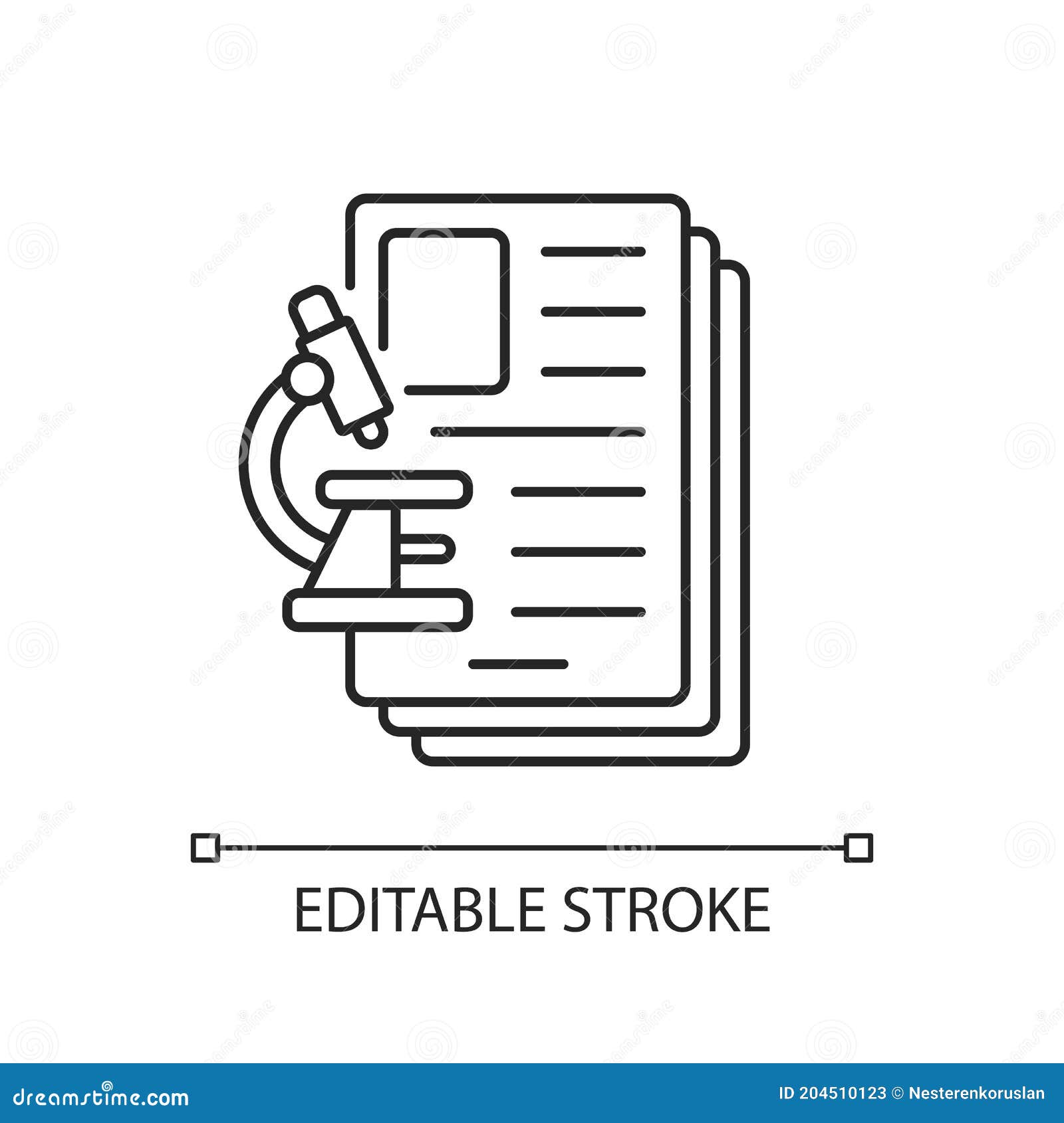 Diagnostic Test Linear Icon Stock Vector - Illustration of medicine ...