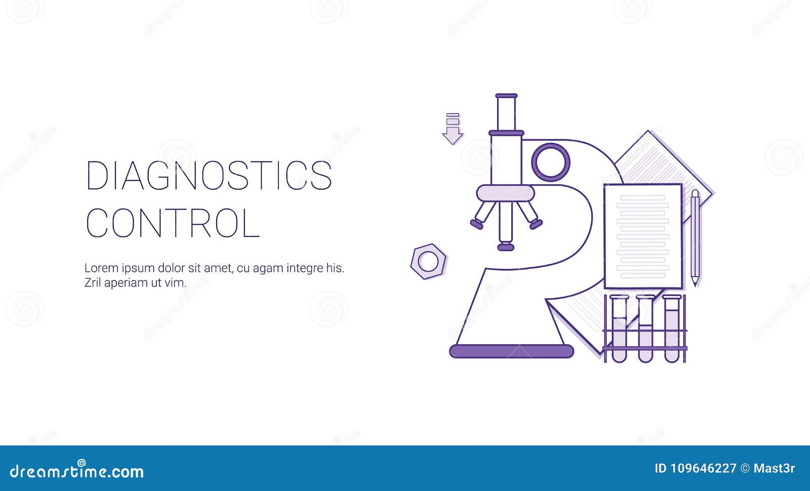 Diagnostics Control Medicine Web Banner Template with Copy Space Stock ...