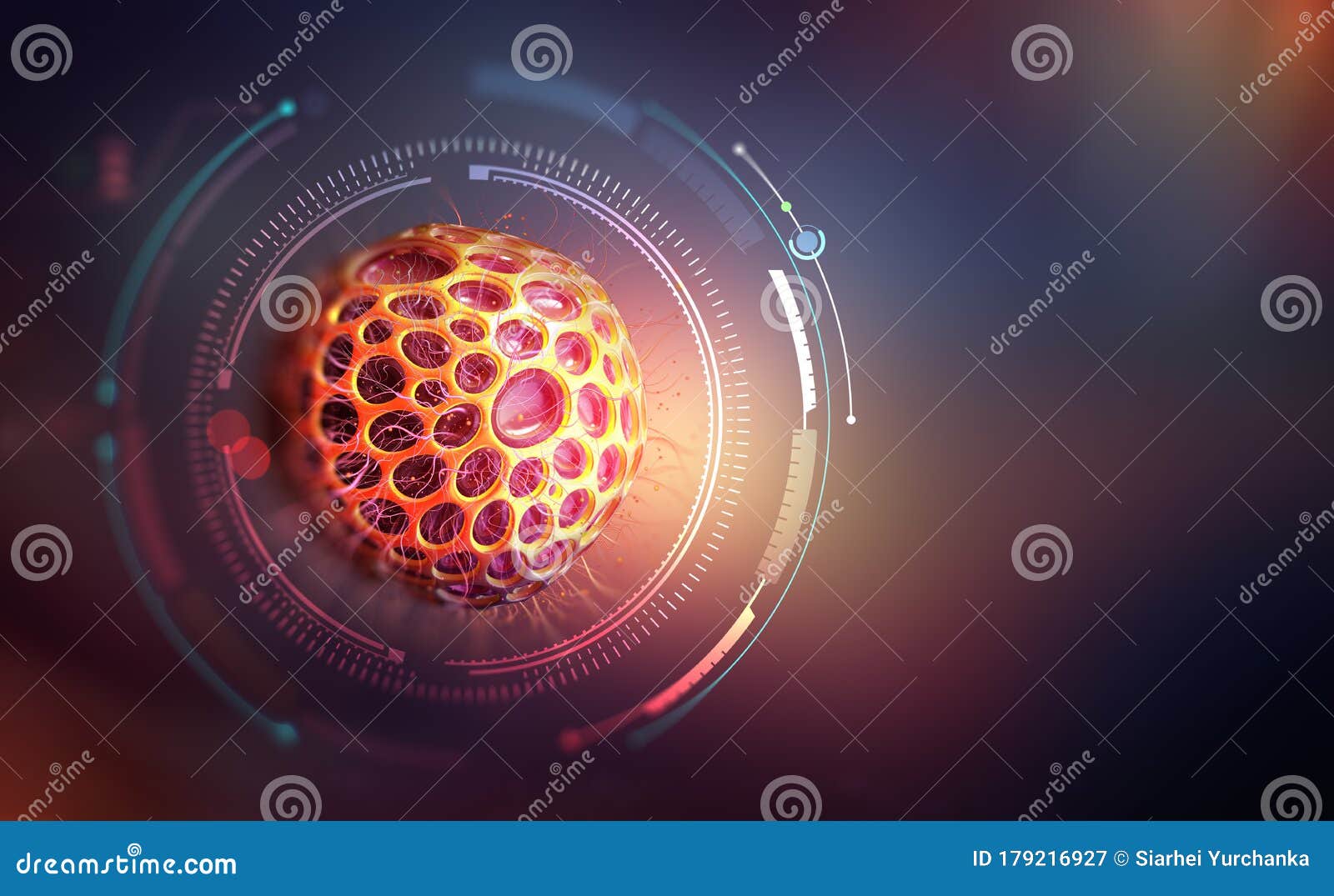 Diagnostics of Future. Virology and High Technology Stock Illustration ...