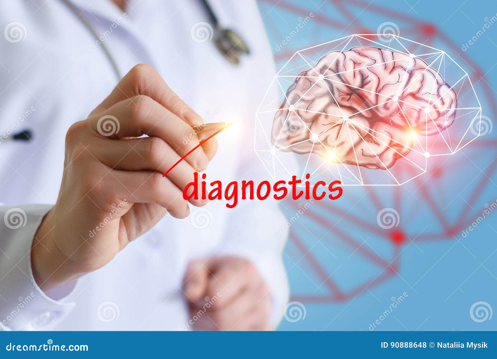 Diagnostics of the Human Brain. Stock Photo - Image of organs, health ...