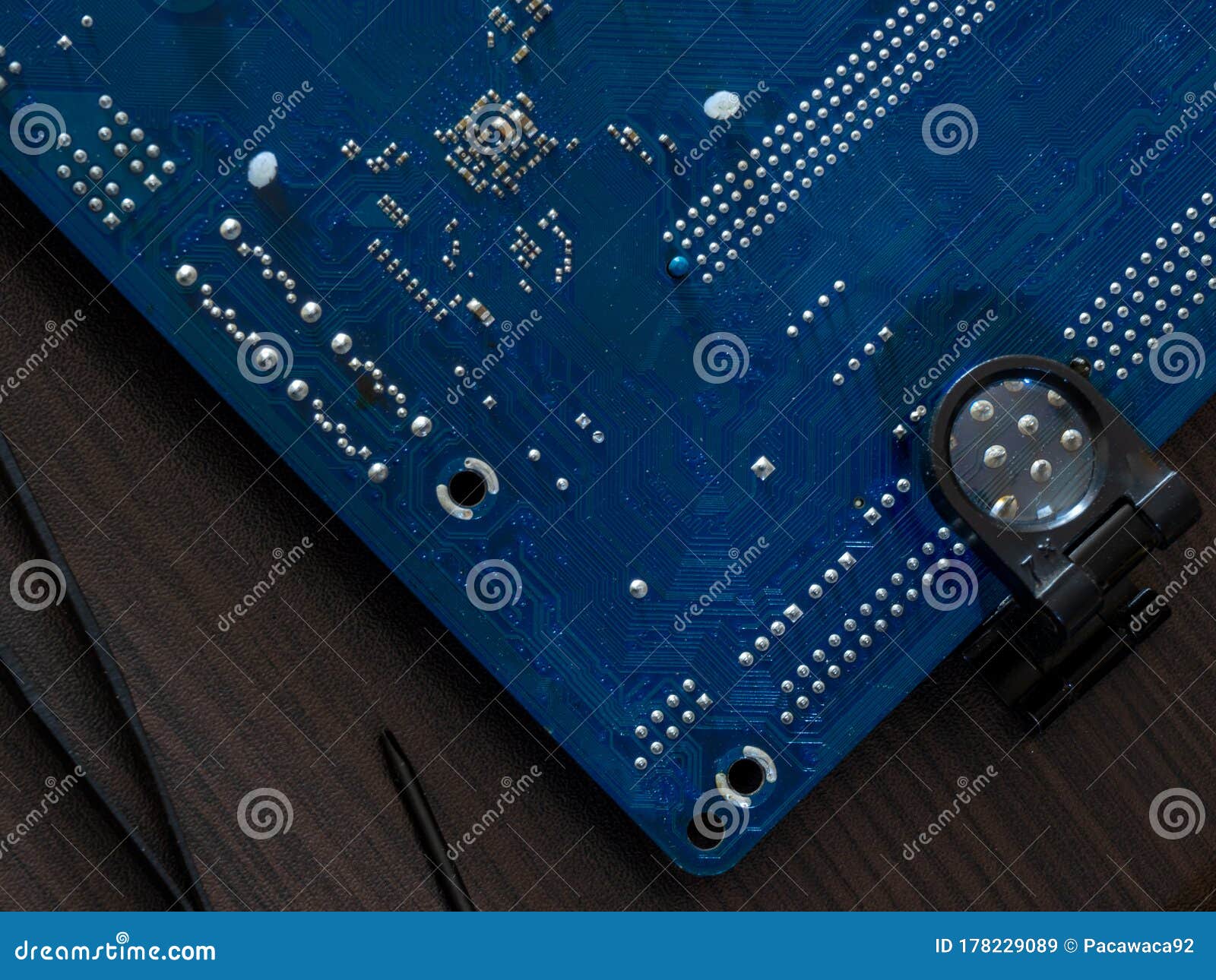 Visual Diagnosis Of A Computer Motherboard Stock Photography ...