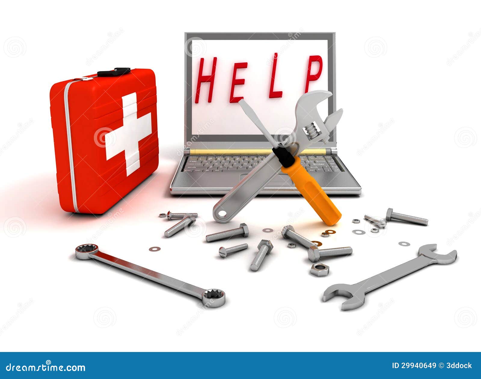 Diagnostics and Repair of Computer Stock Illustration - Illustration of ...