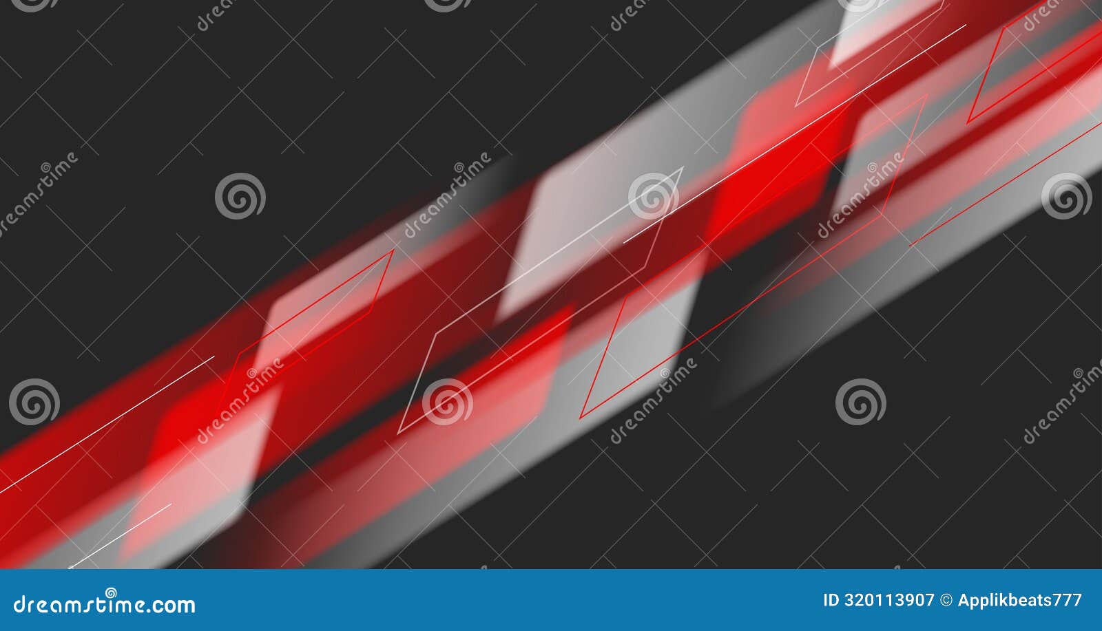 Diagonal Abstract Blurred Stripe of Random Red and White Shapes on ...