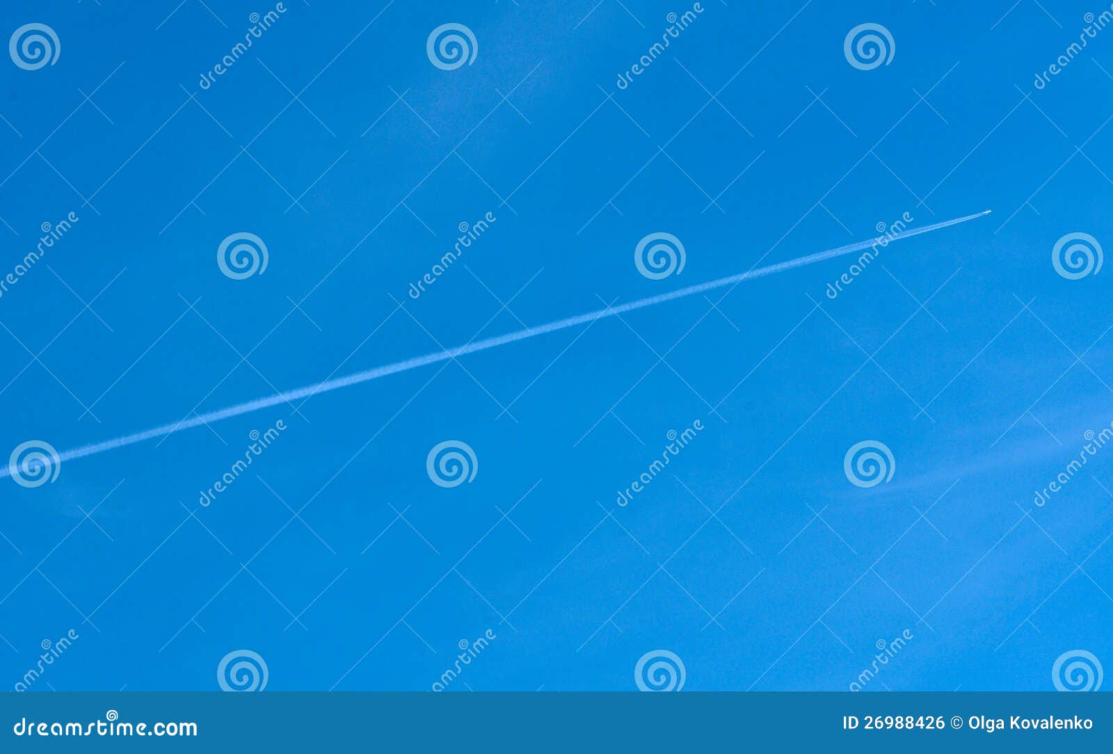 Diagonal airplane trace stock photo. Image of clear, motion - 26988426