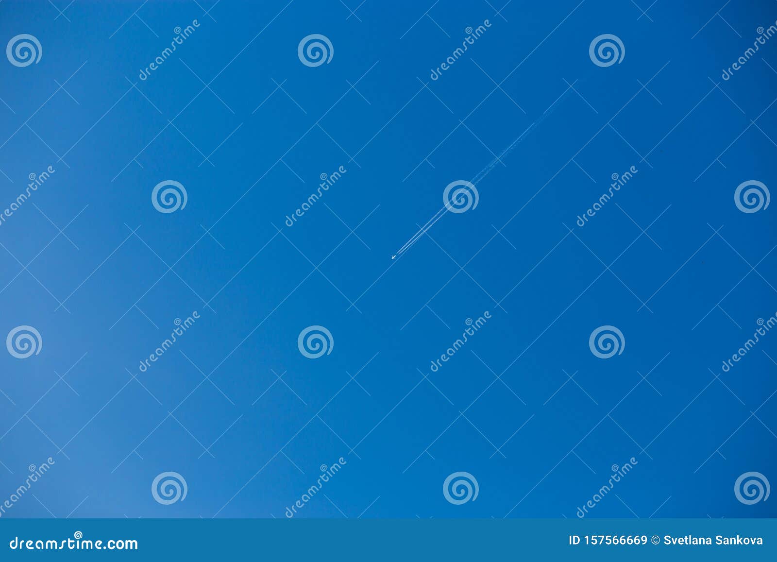 Diagonal Airplane Trace on Sky Background Stock Image - Image of ...