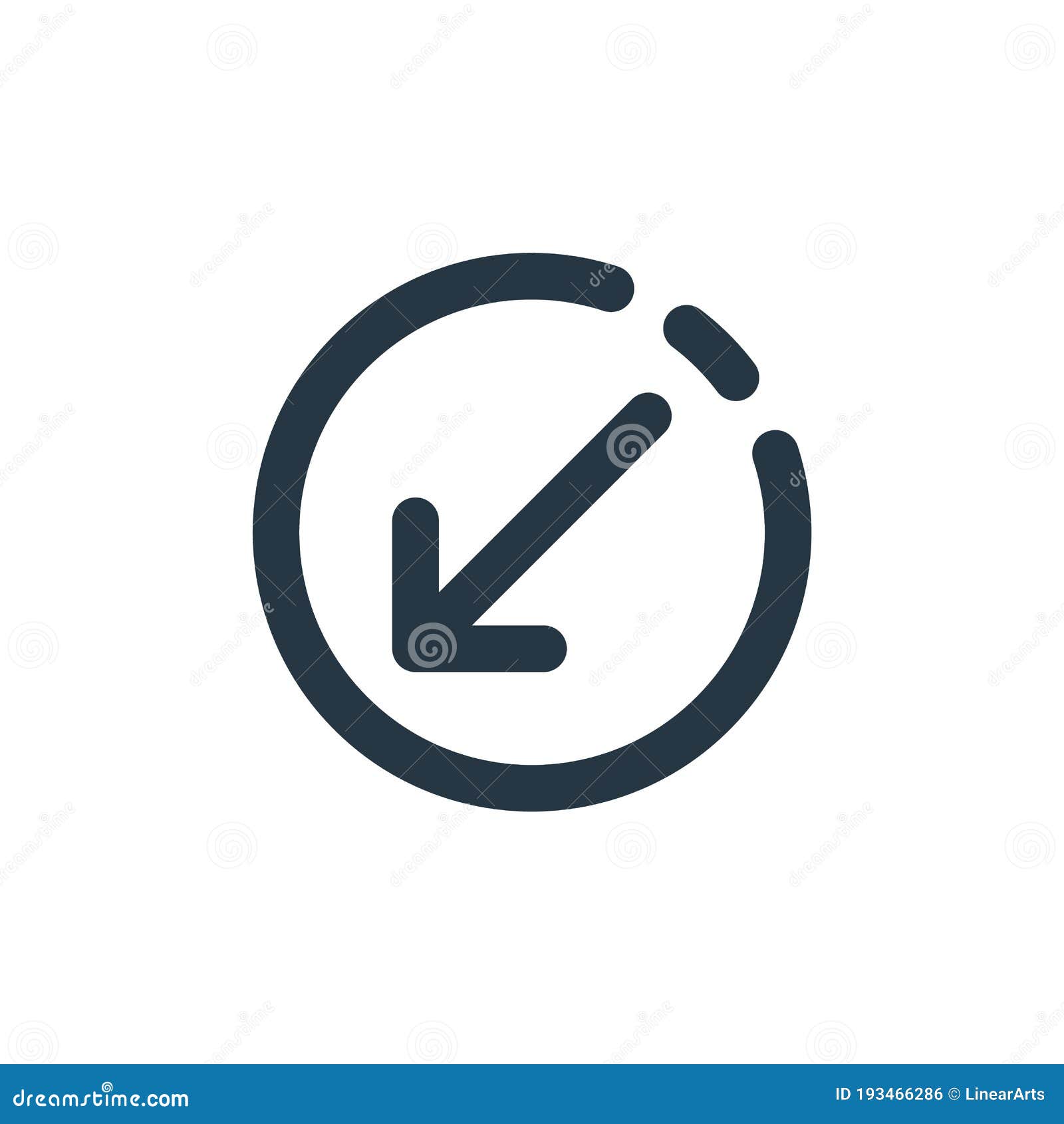 Diagonal Arrow Icon Vector from Arrows Concept. Thin Line Illustration ...