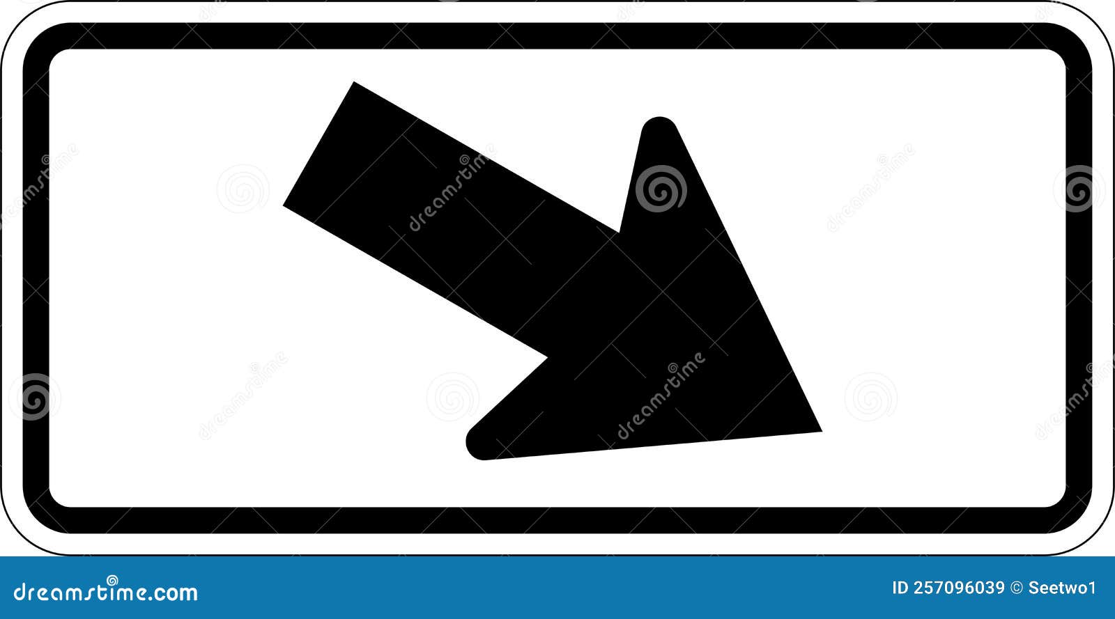 Diagonal Arrow Icon. Resize Cursor In Black Line Style Vector ...